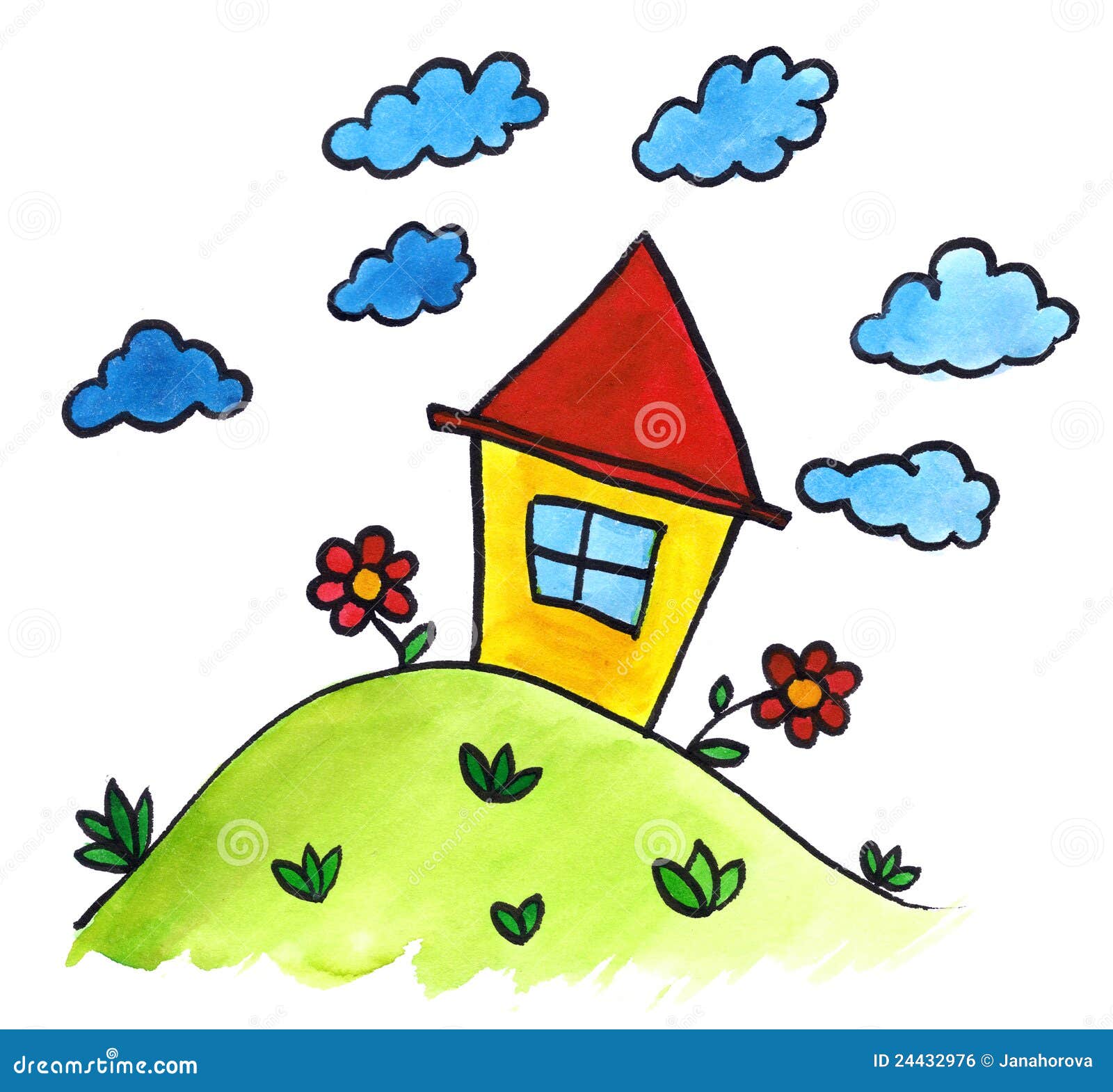 Little House - Duplex Royalty-Free Stock Photography | CartoonDealer ...