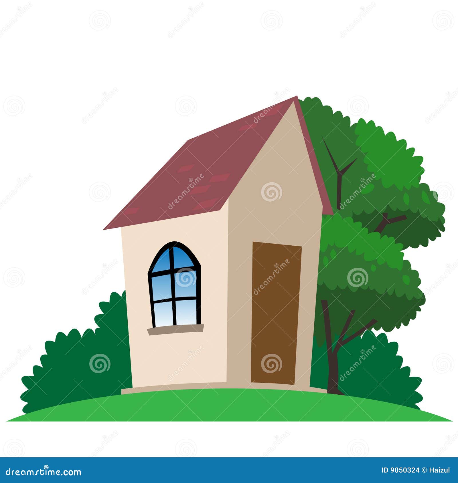 Little house stock vector. Illustration of modern, yard - 9050324