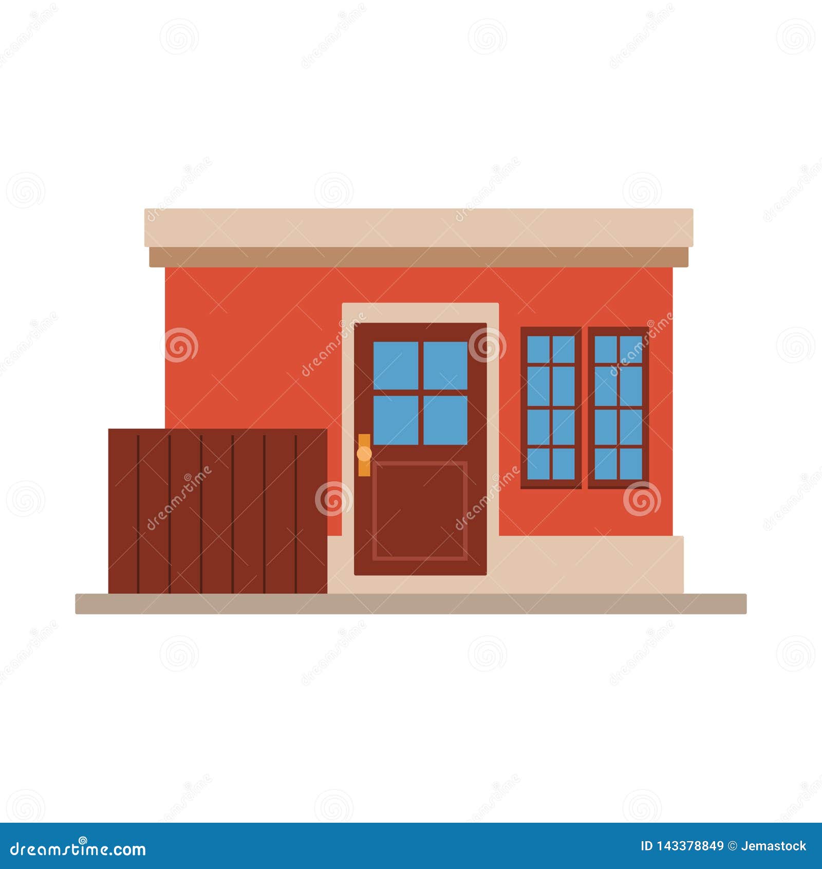 Little house building stock vector. Illustration of contour - 143378849