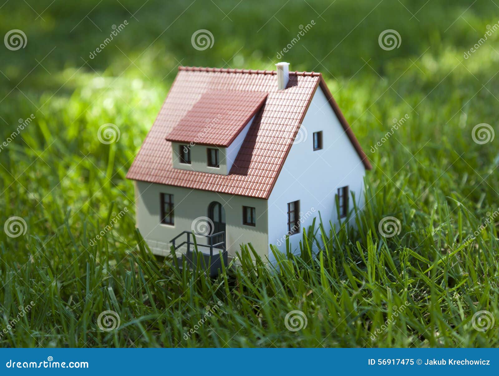 Little house on grass stock image. Image of estate, building - 56917475