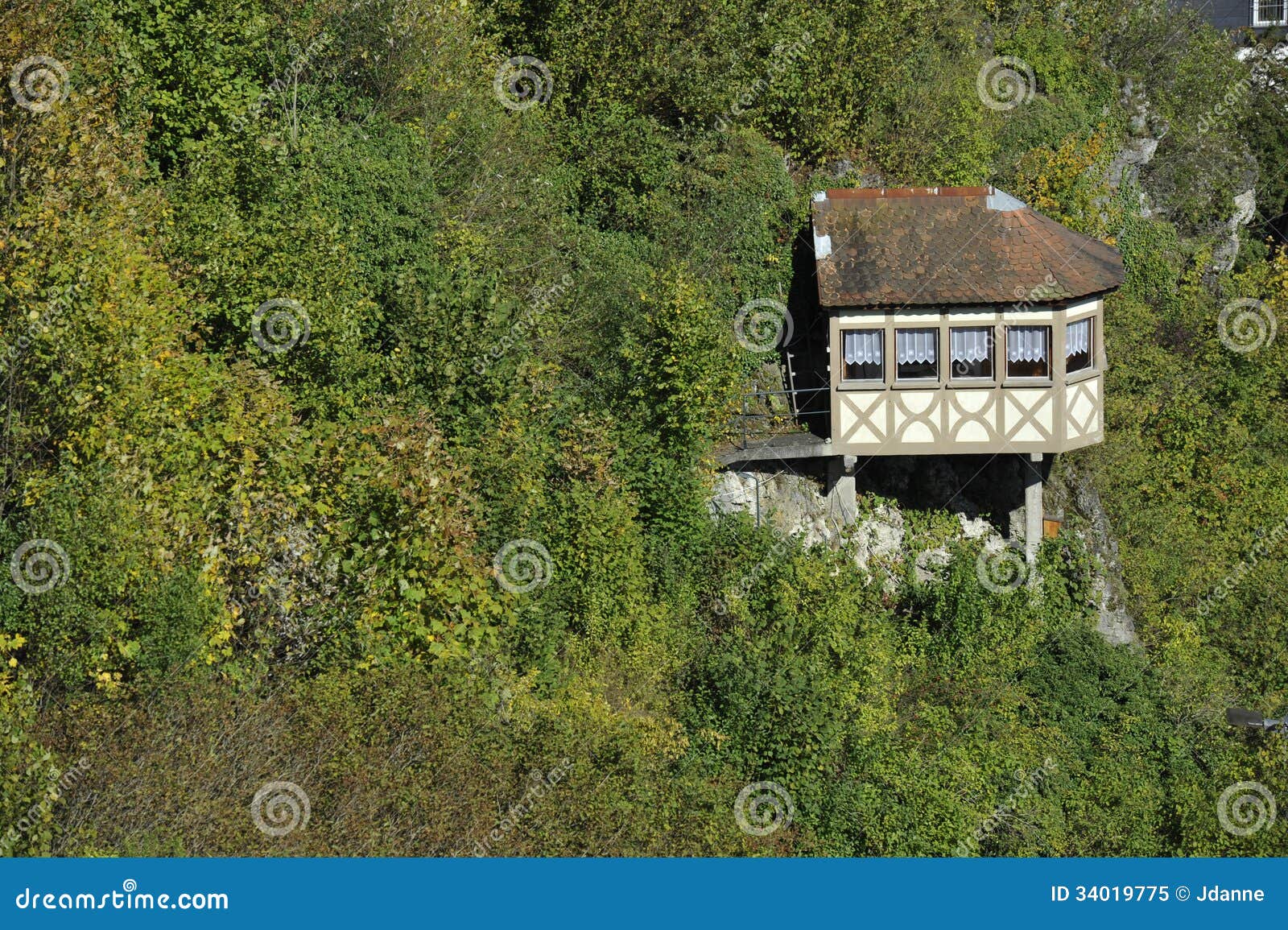 Little House at a Precipice Stock Image - Image of precipice ...