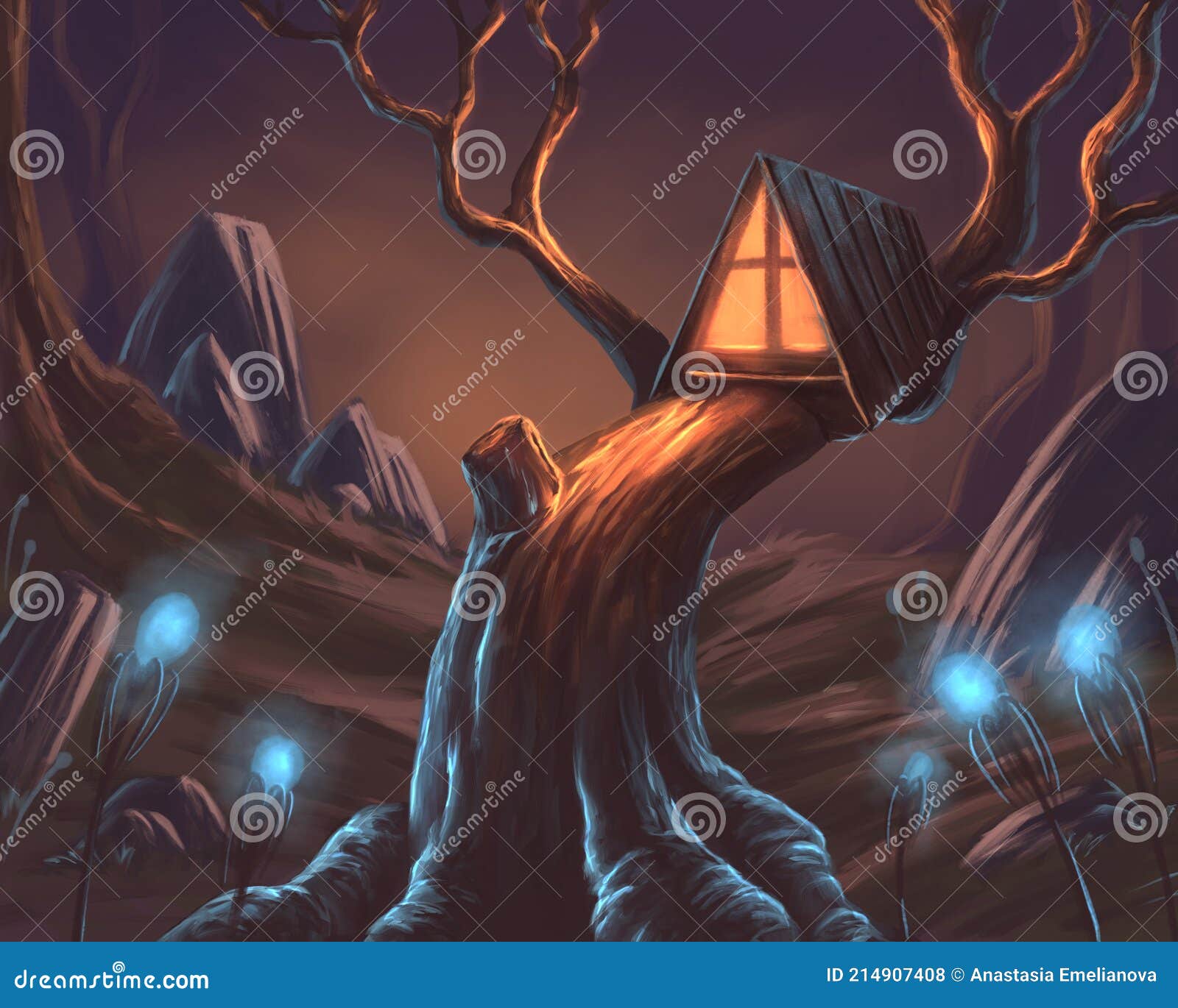 Fantasy Hovel Interior Magician Residence Stock Image | CartoonDealer ...