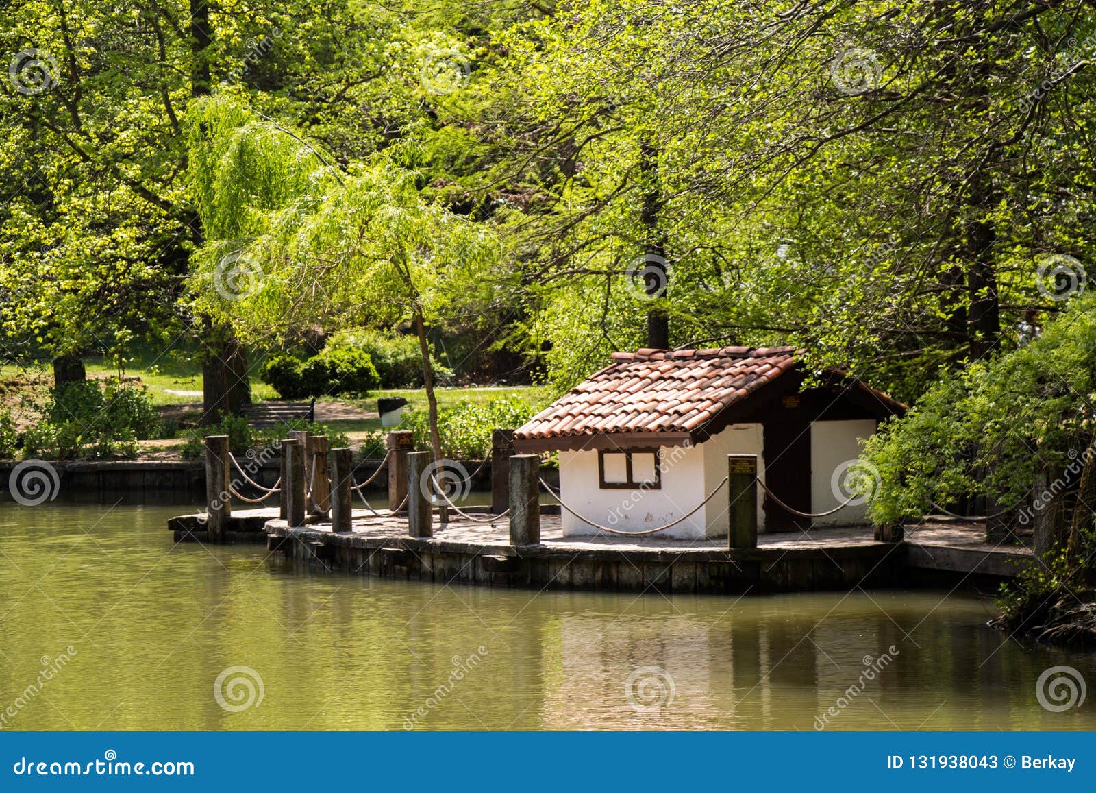 Little Hut Made in Simple Style in View Stock Image - Image of house ...