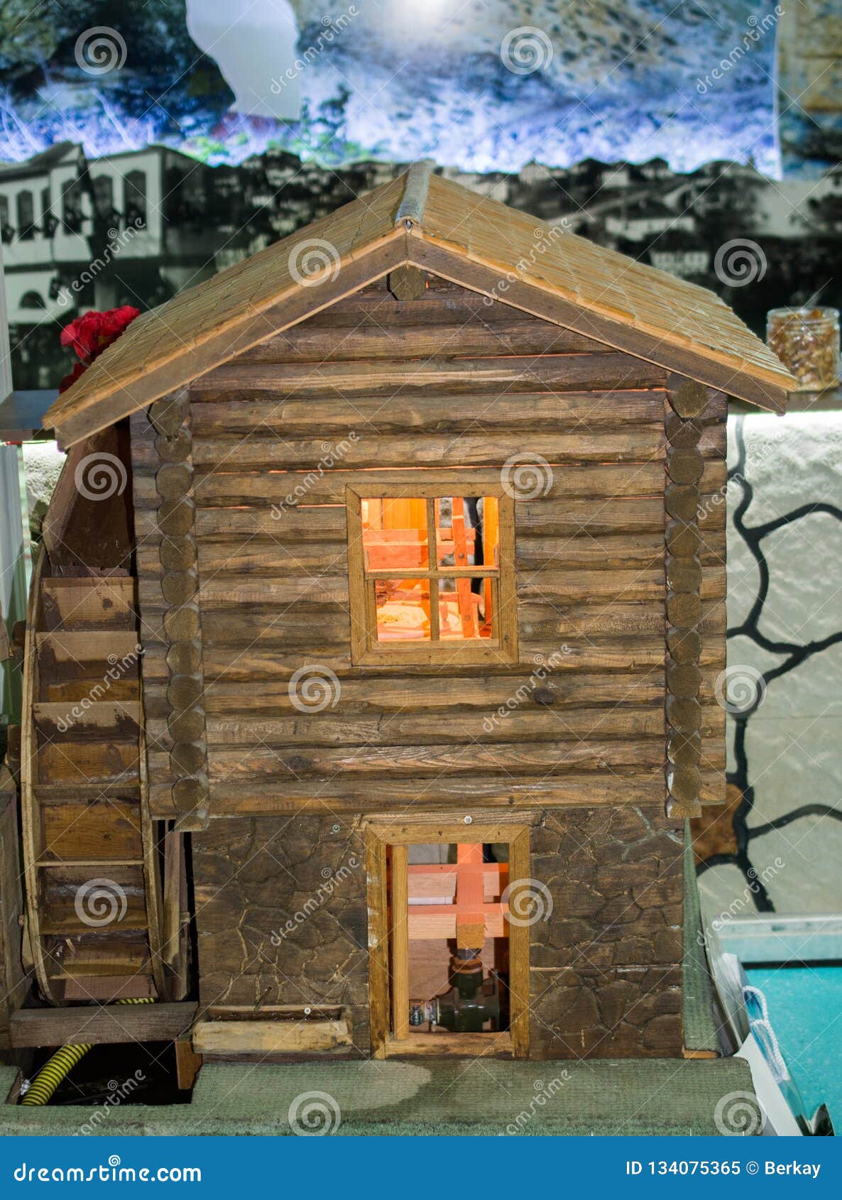 Little Hut Made in Simple Style in View Stock Image - Image of country ...