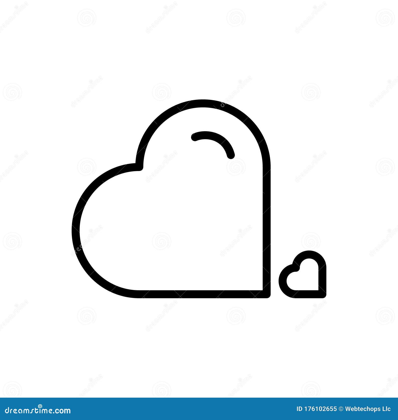 Black Line Icon for Little, Small and Some Stock Vector - Illustration ...