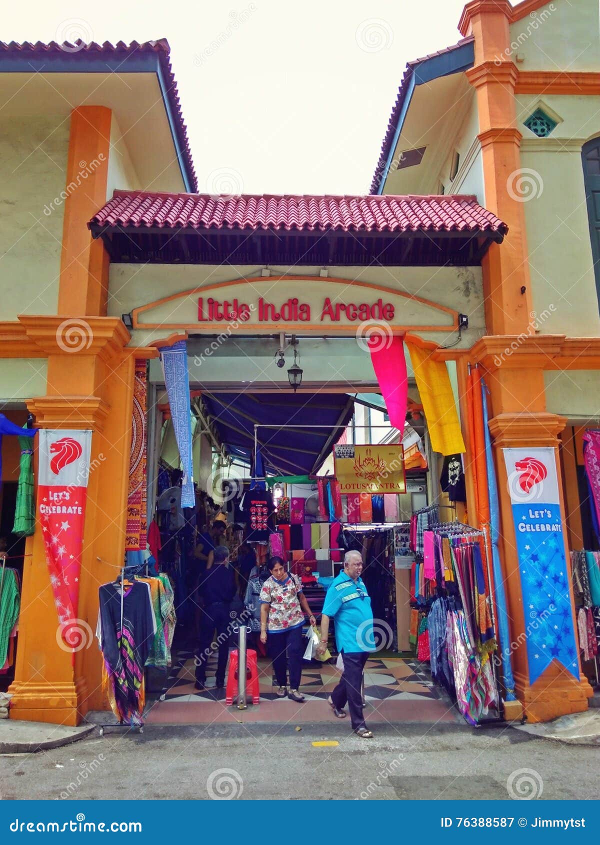 Little India arcade editorial photography. Image of building - 76388587