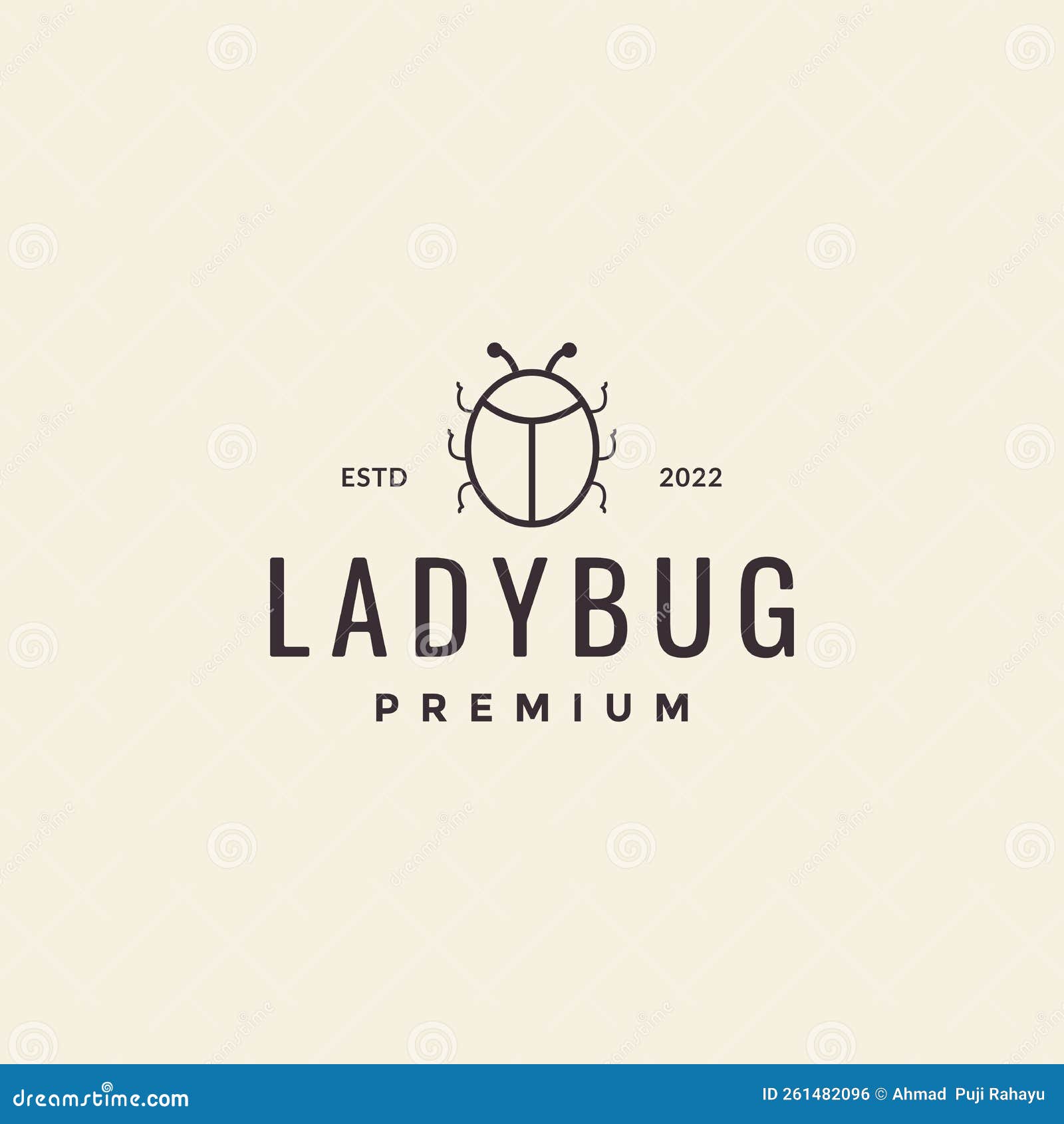 Little Insect Ladybug Line Hipster Logo Design Vector Stock Vector ...