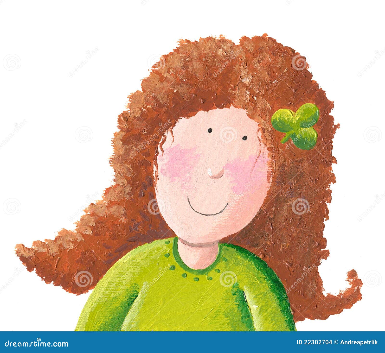Little Irish Girl stock illustration. Illustration of clipart - 22302704