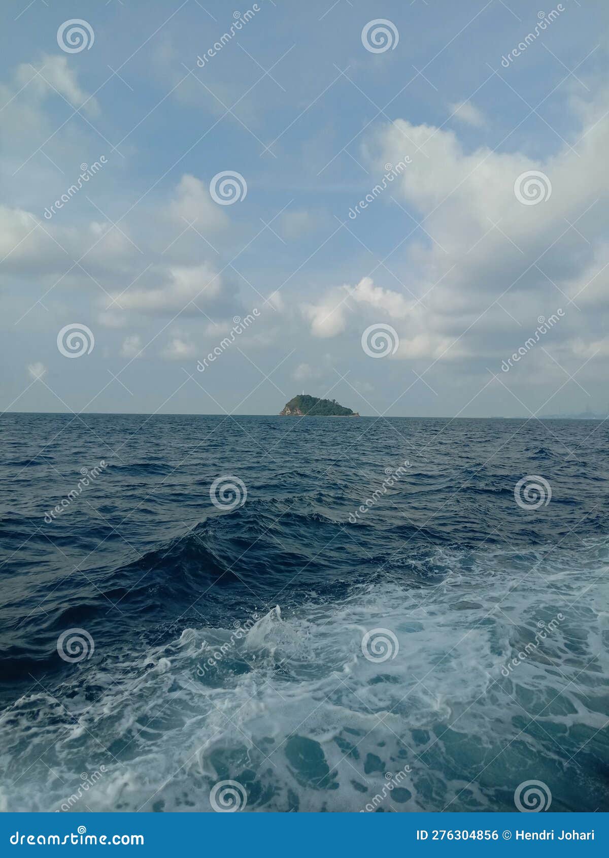 Little Island in the Middle of the Sea Stock Photo - Image of little ...