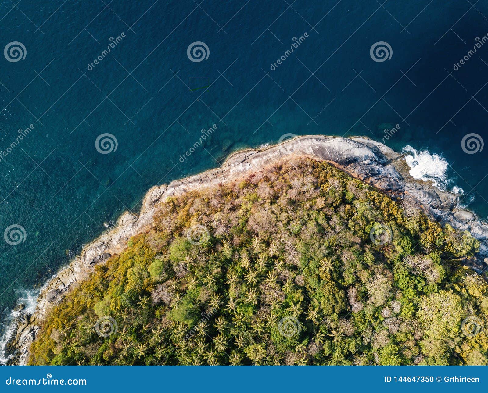 Little island in ocean. stock photo. Image of paradise - 144647350