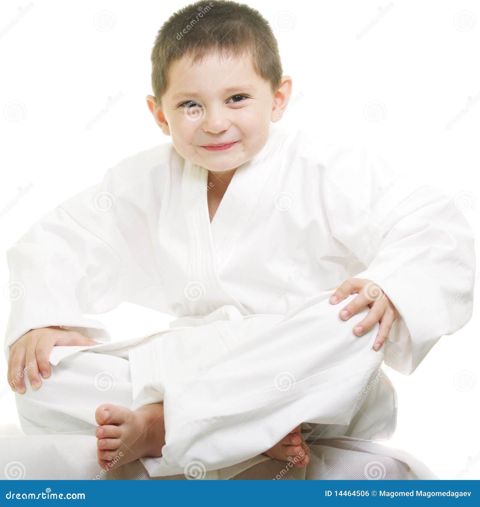 Little Karate Kid Legs Crossed Stock Photo - Image of male, caucasian ...