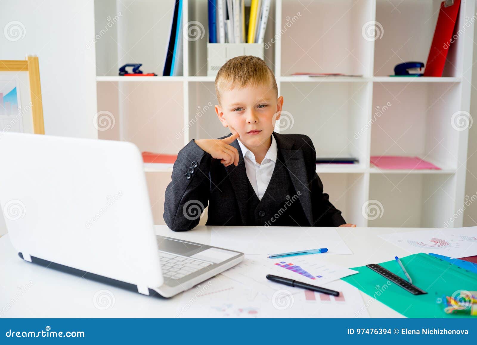 Little kid is the boss stock photo. Image of shirt, young - 97476394