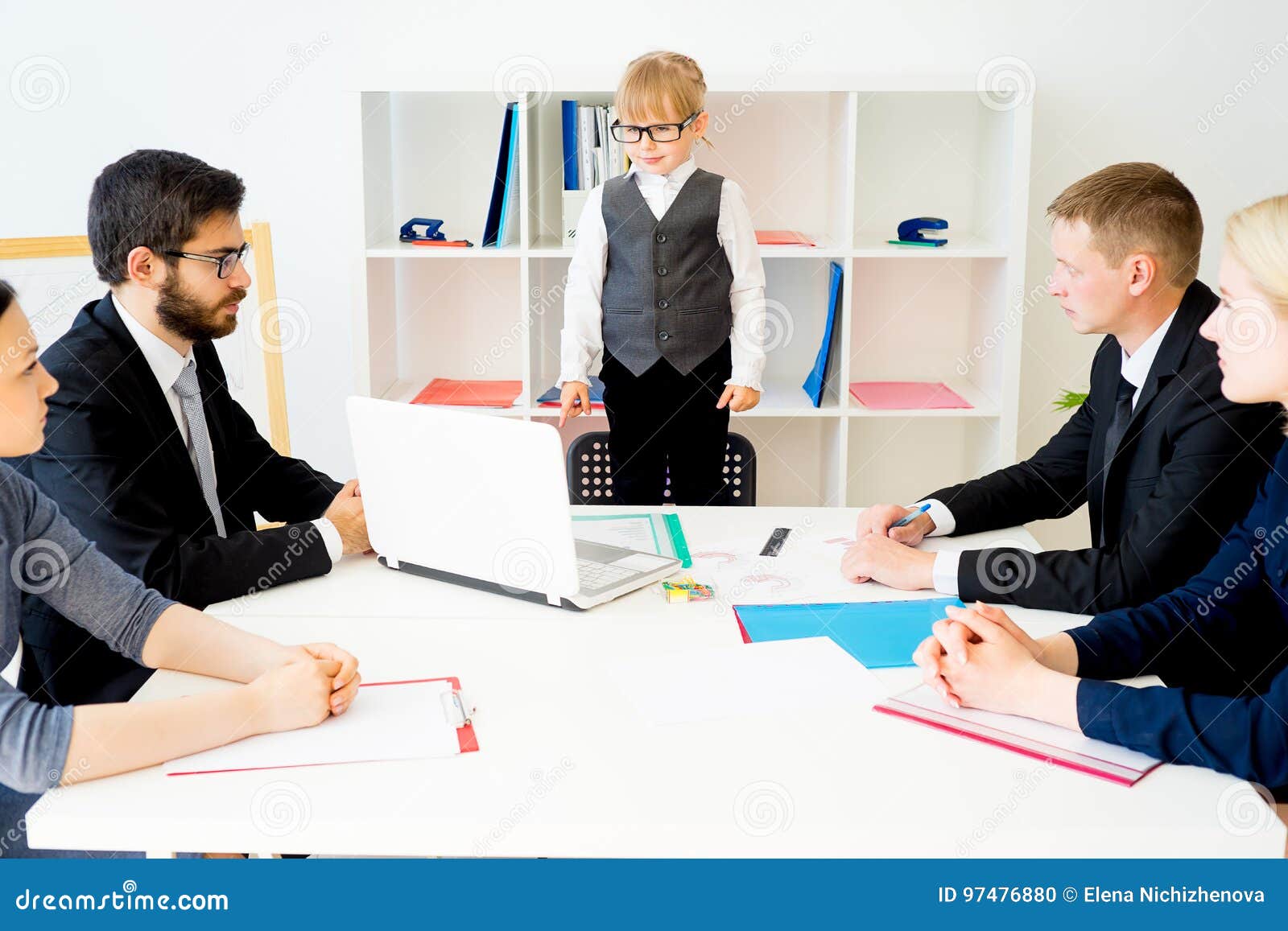 Little kid is the boss stock photo. Image of shirt, businessman - 97476880