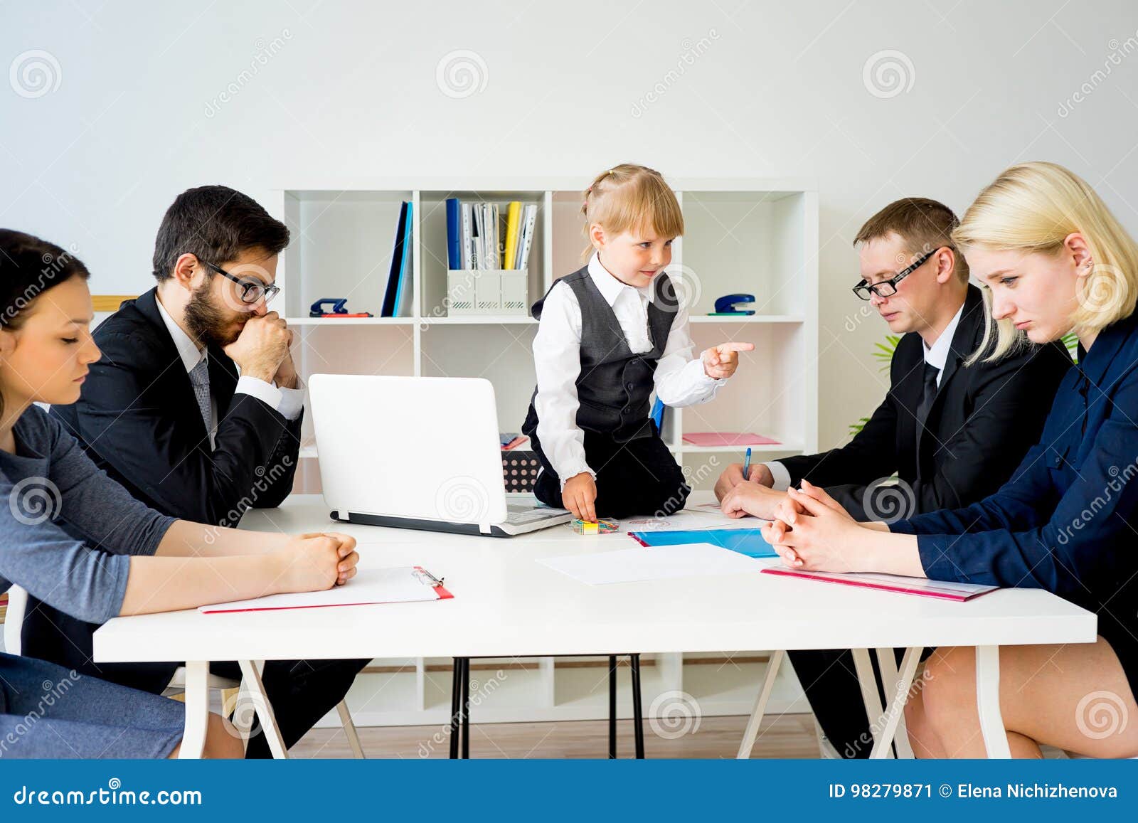 Little kid is the boss stock image. Image of angry, laptop - 98279871