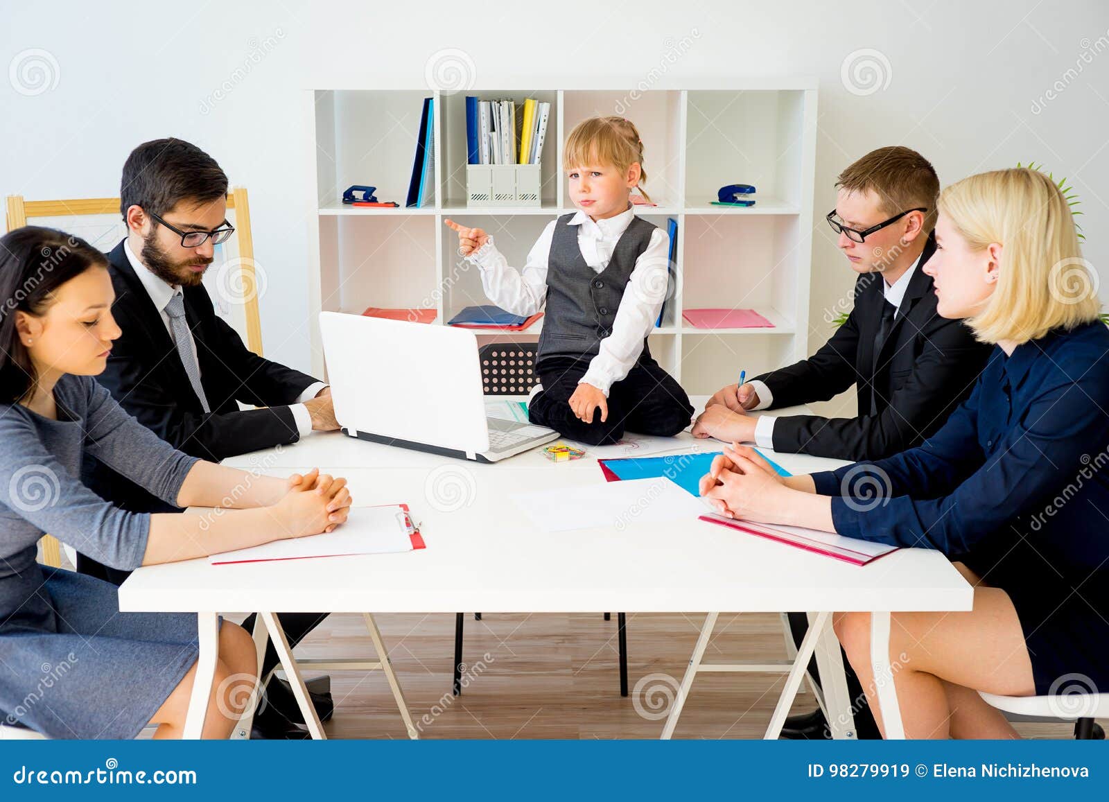 Little kid is the boss stock image. Image of person, caucasian - 98279919