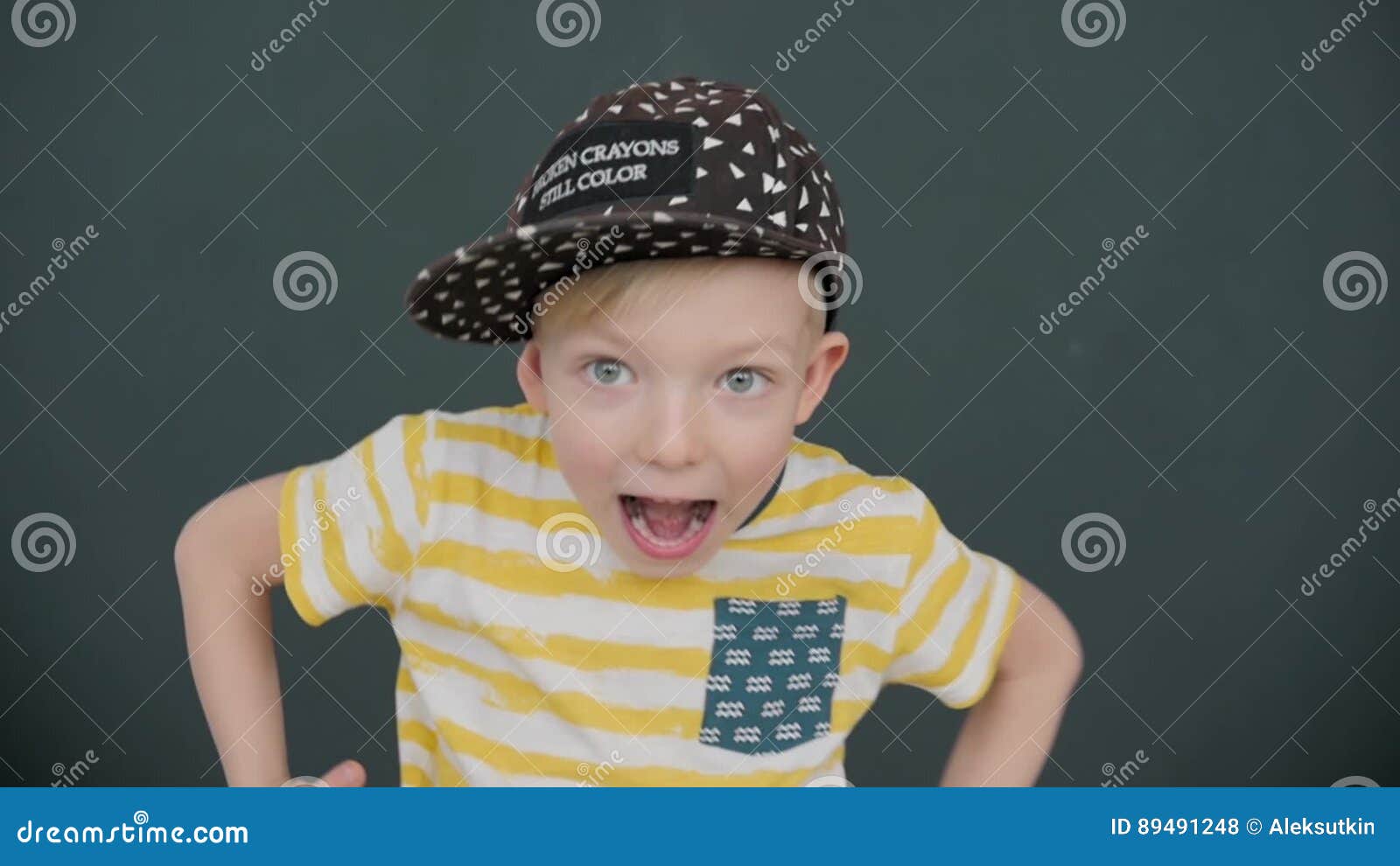 Little Kid Child Boy Dancing Hip Hop in Studio Stock Footage - Video of ...