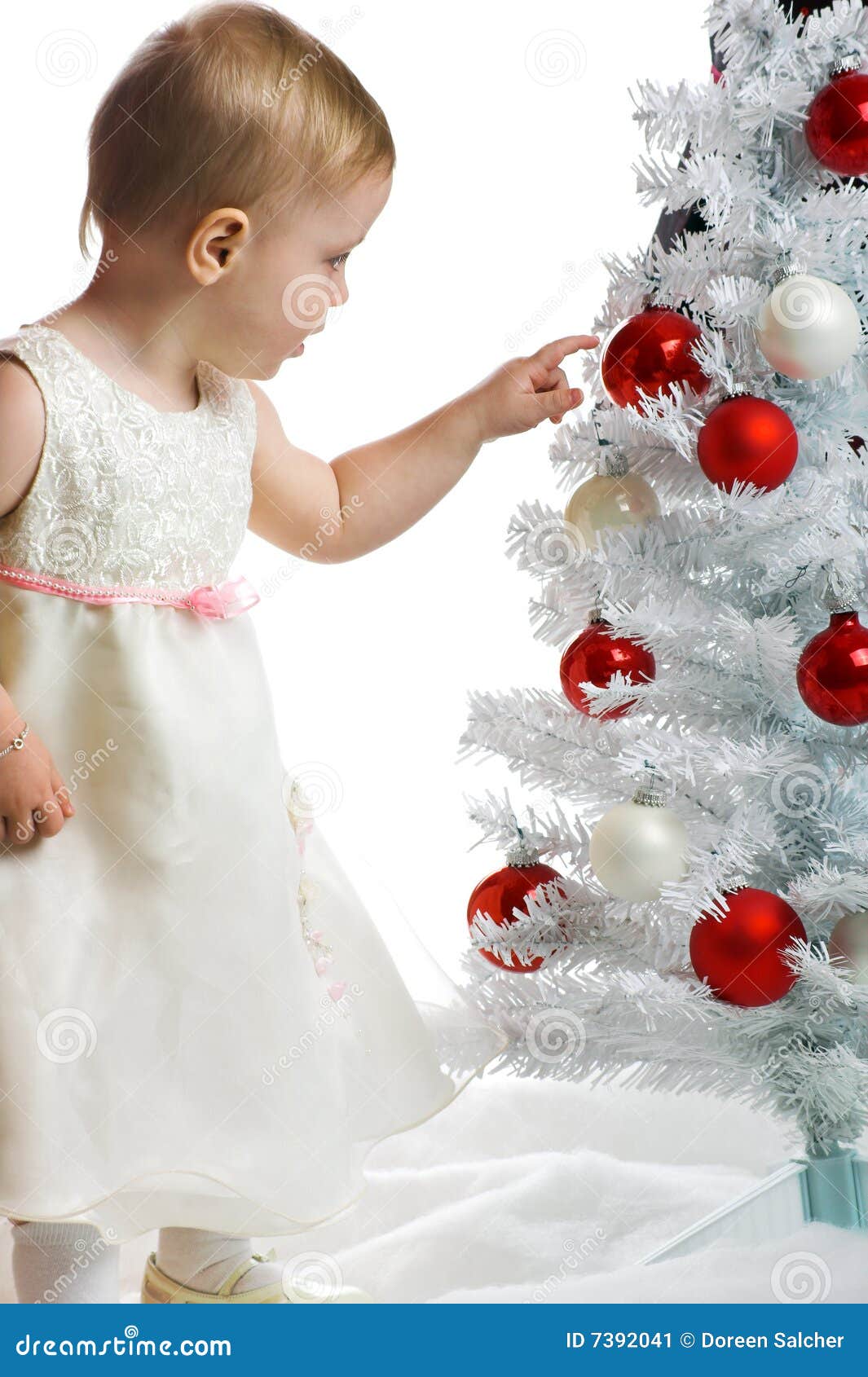 Little Kid with a Christmas Tree Stock Image - Image of life, happiness ...