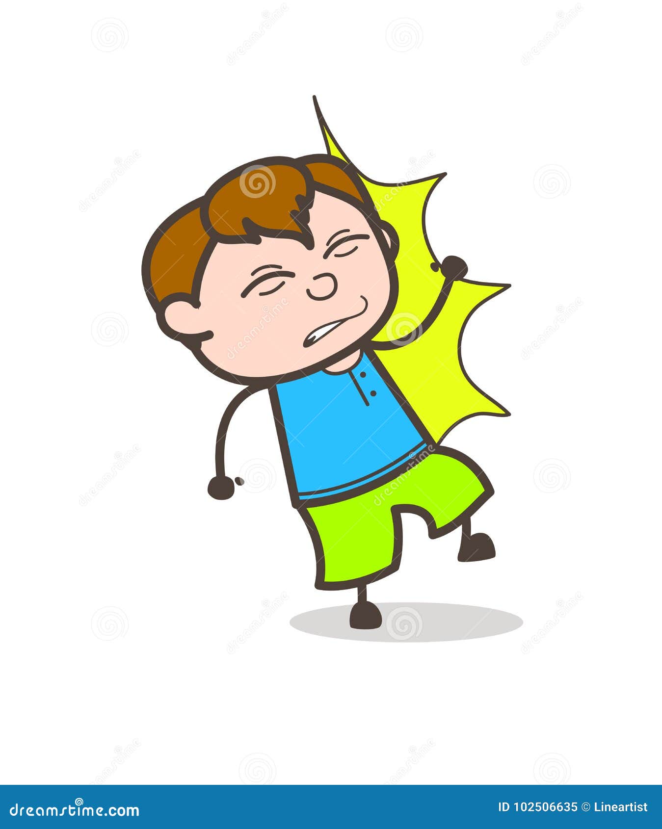 Little Kid Getting Hurt Expression - Cute Cartoon Boy Illustration ...