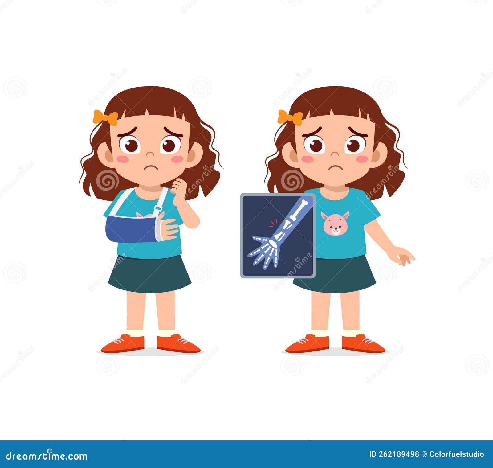 Little Kid Got Accident and Got Bone Fracture Stock Vector ...