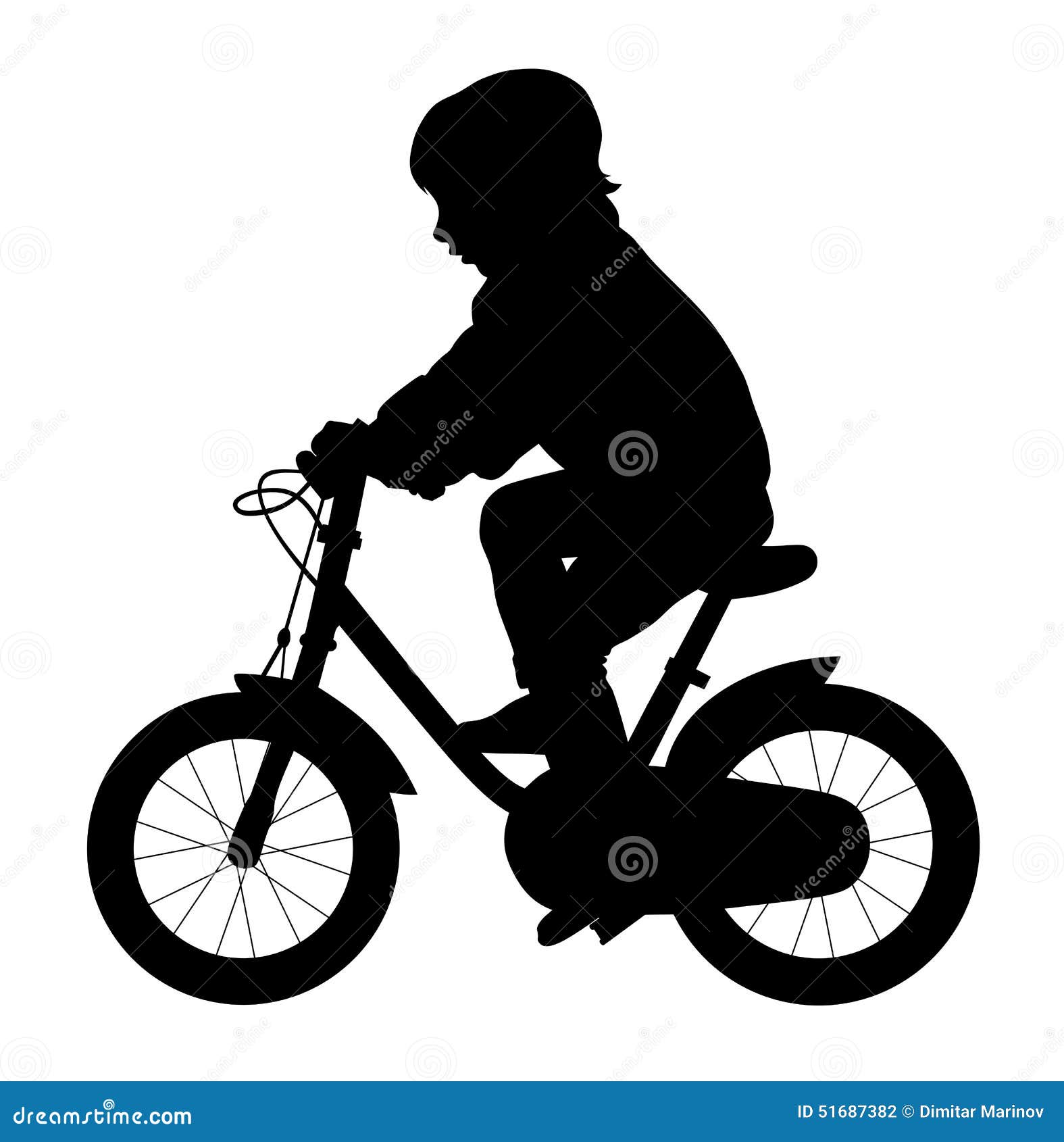 Little kid ride a bike stock vector. Illustration of baby - 51687382
