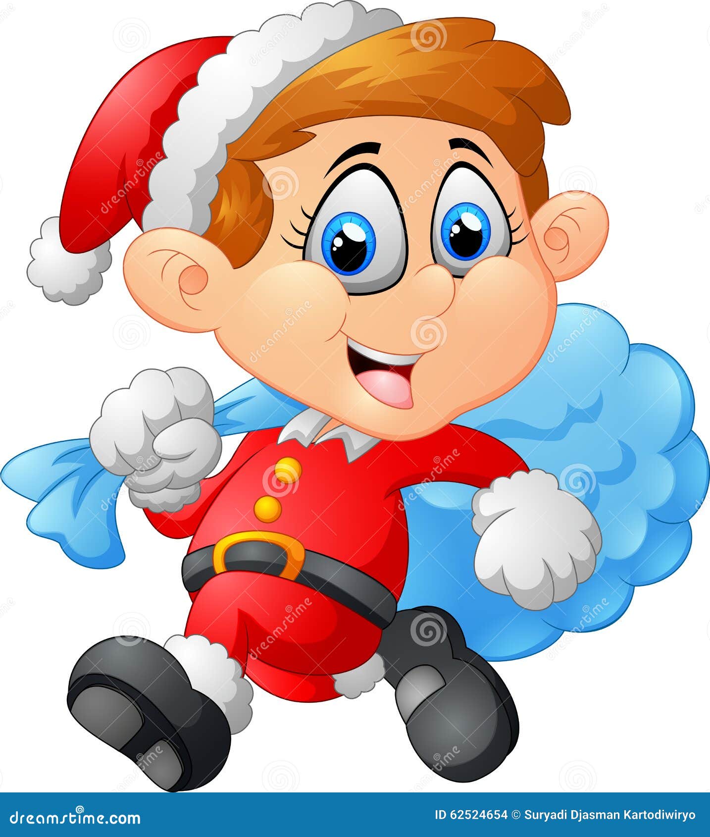 Little Kid with Santa Costume Stock Vector - Illustration of santa ...