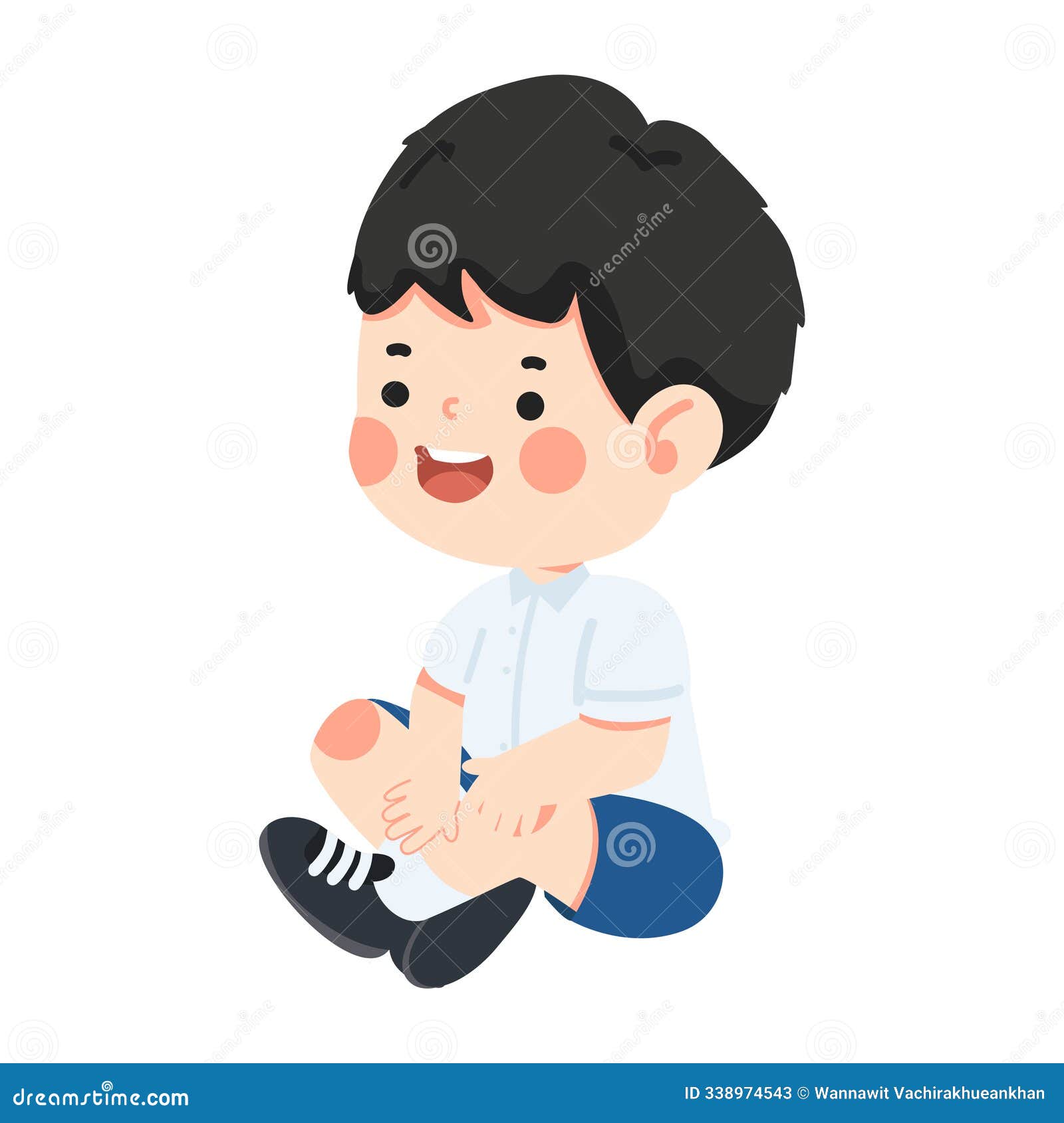 Little Kid Sit on the Floor Stock Vector - Illustration of lesson ...