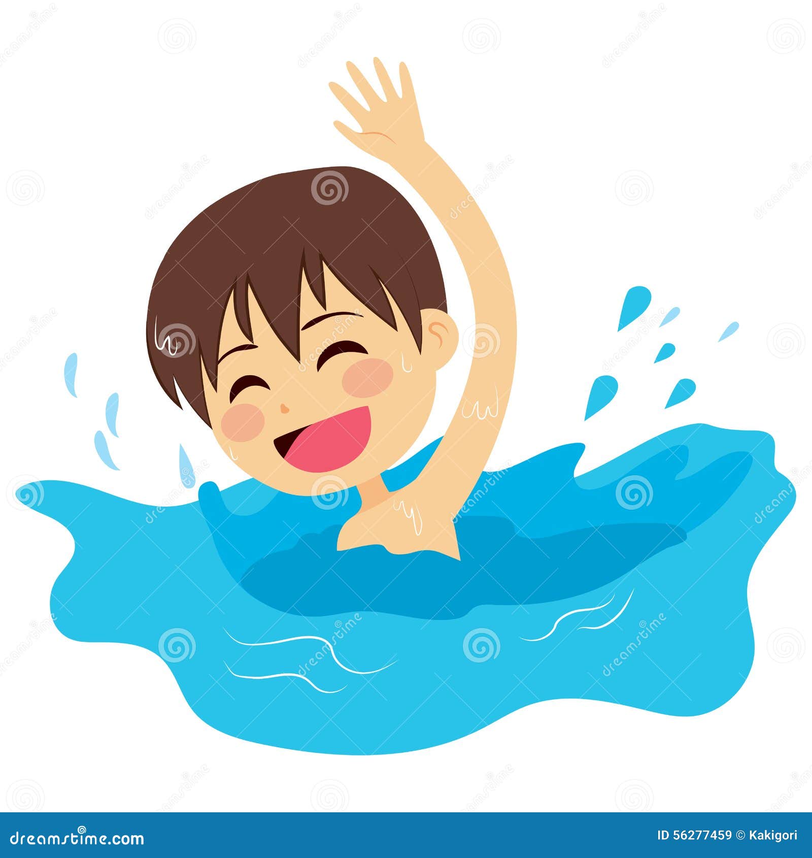 Kids Swimming Animated