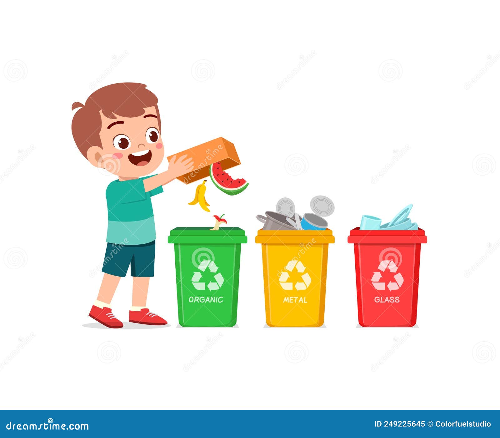 Organic Waste Diversion Vector Infographic Template | CartoonDealer.com ...