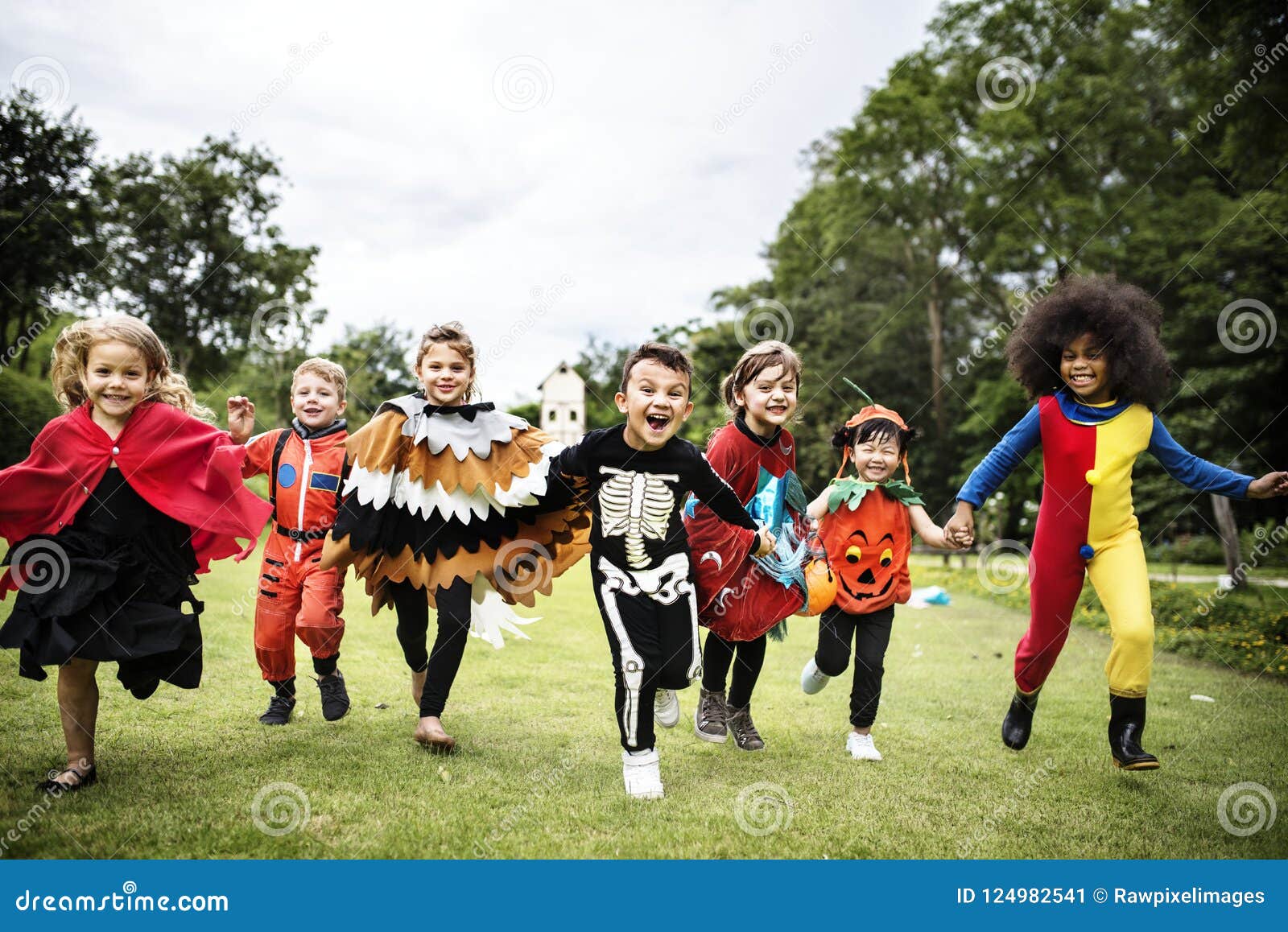 Little Kids at a Halloween Party Stock Image - Image of bucket, culture ...