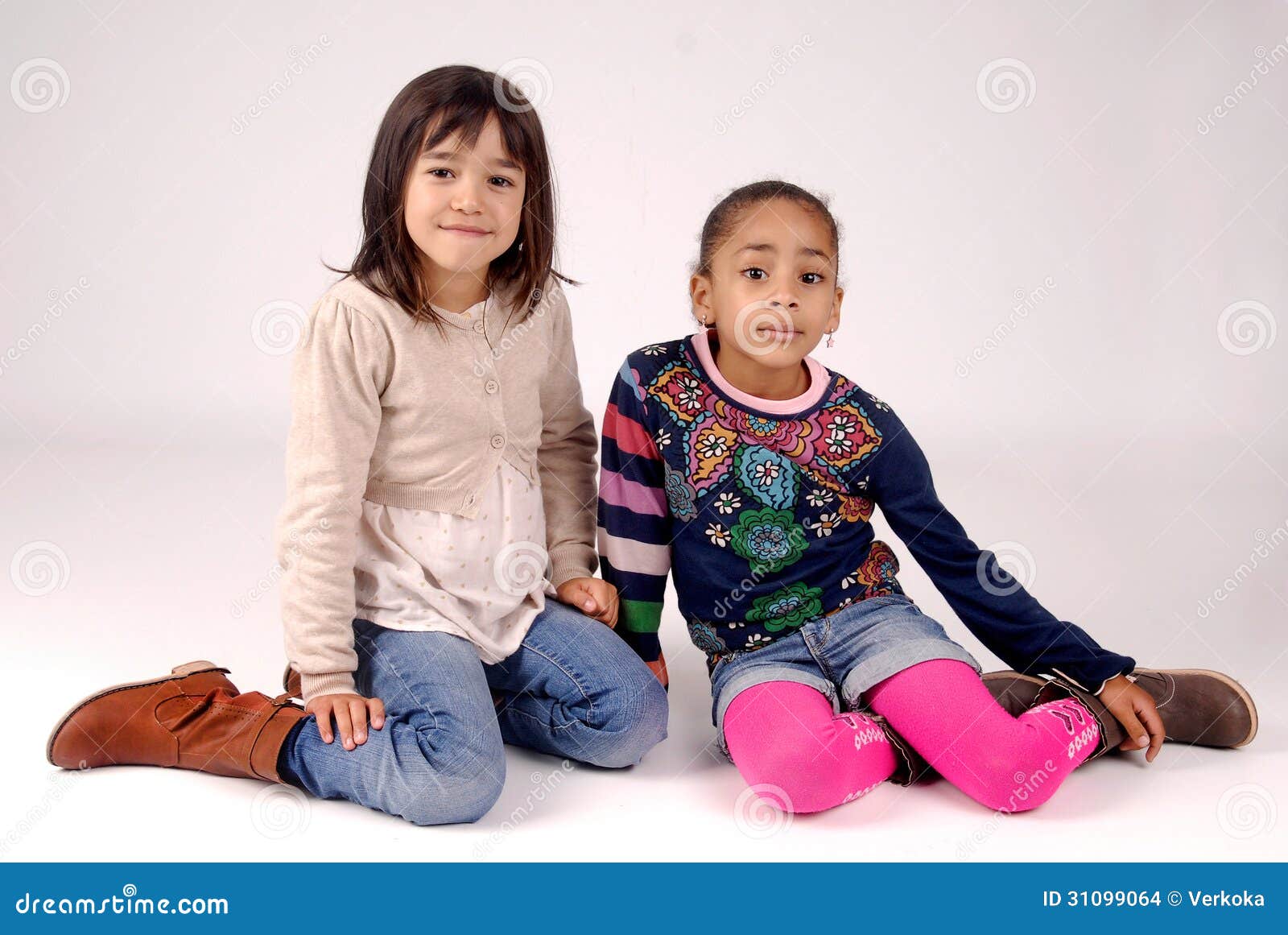 Little kids posing stock photo. Image of female, childhood - 31099064
