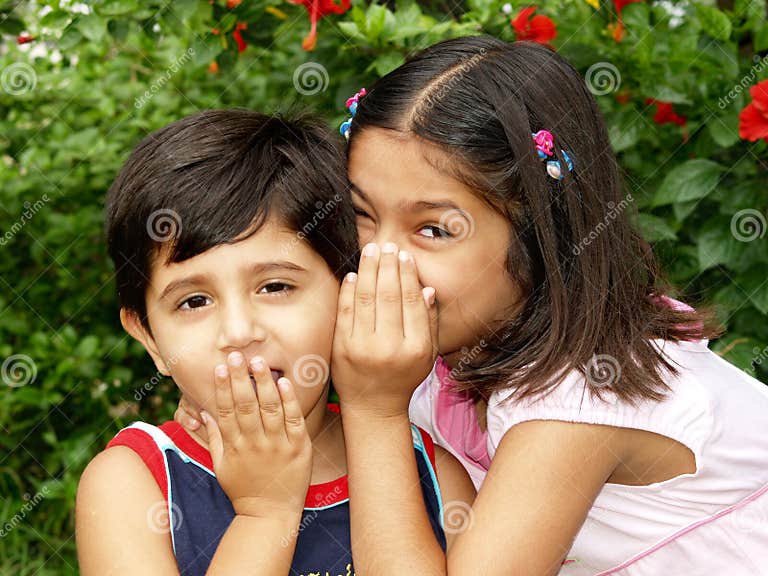 Little Kids Telling Secrets Stock Photo - Image of giggle, female: 3106464