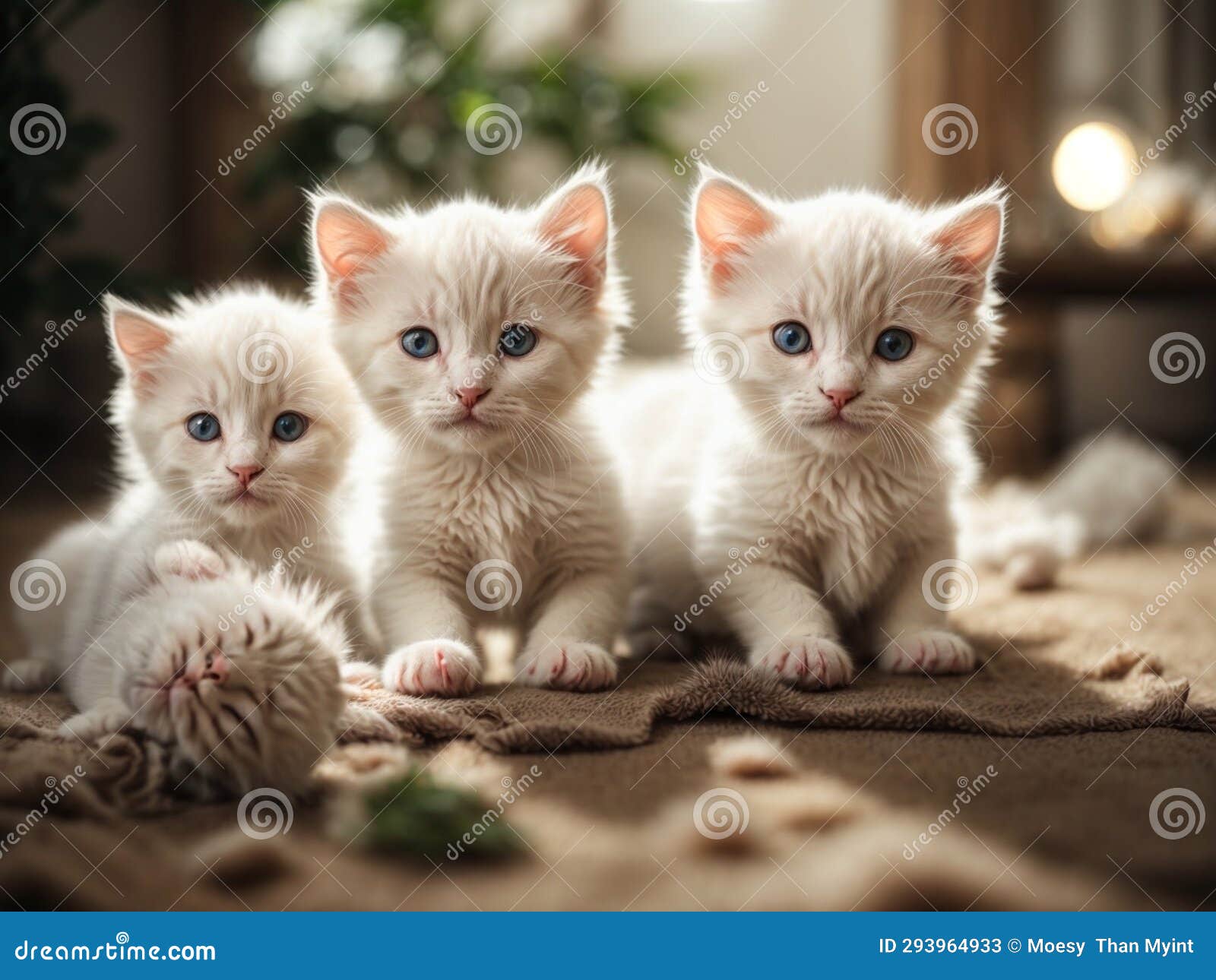 Three little kittens stock illustration. Illustration of little - 293964933