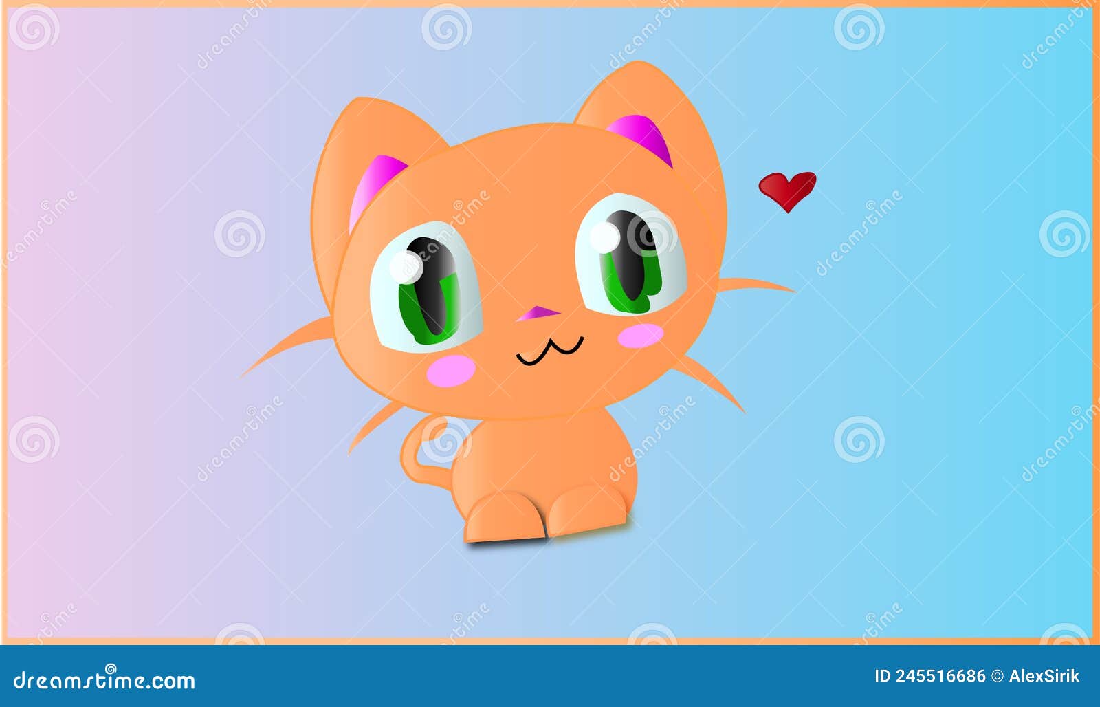 Little Kitty stock illustration. Illustration of drawing - 245516686