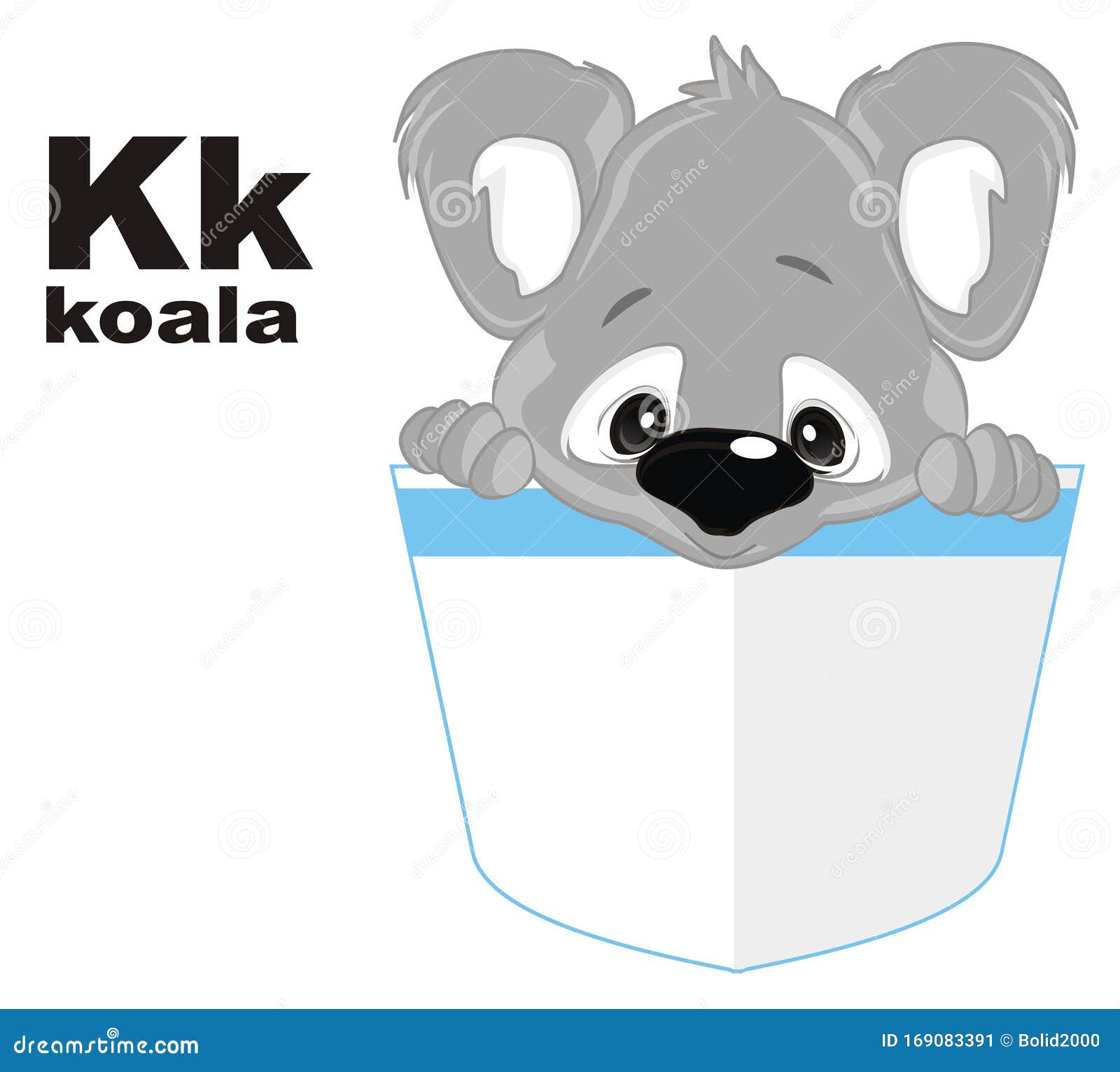 Koala and abc stock illustration. Illustration of snout - 169083391