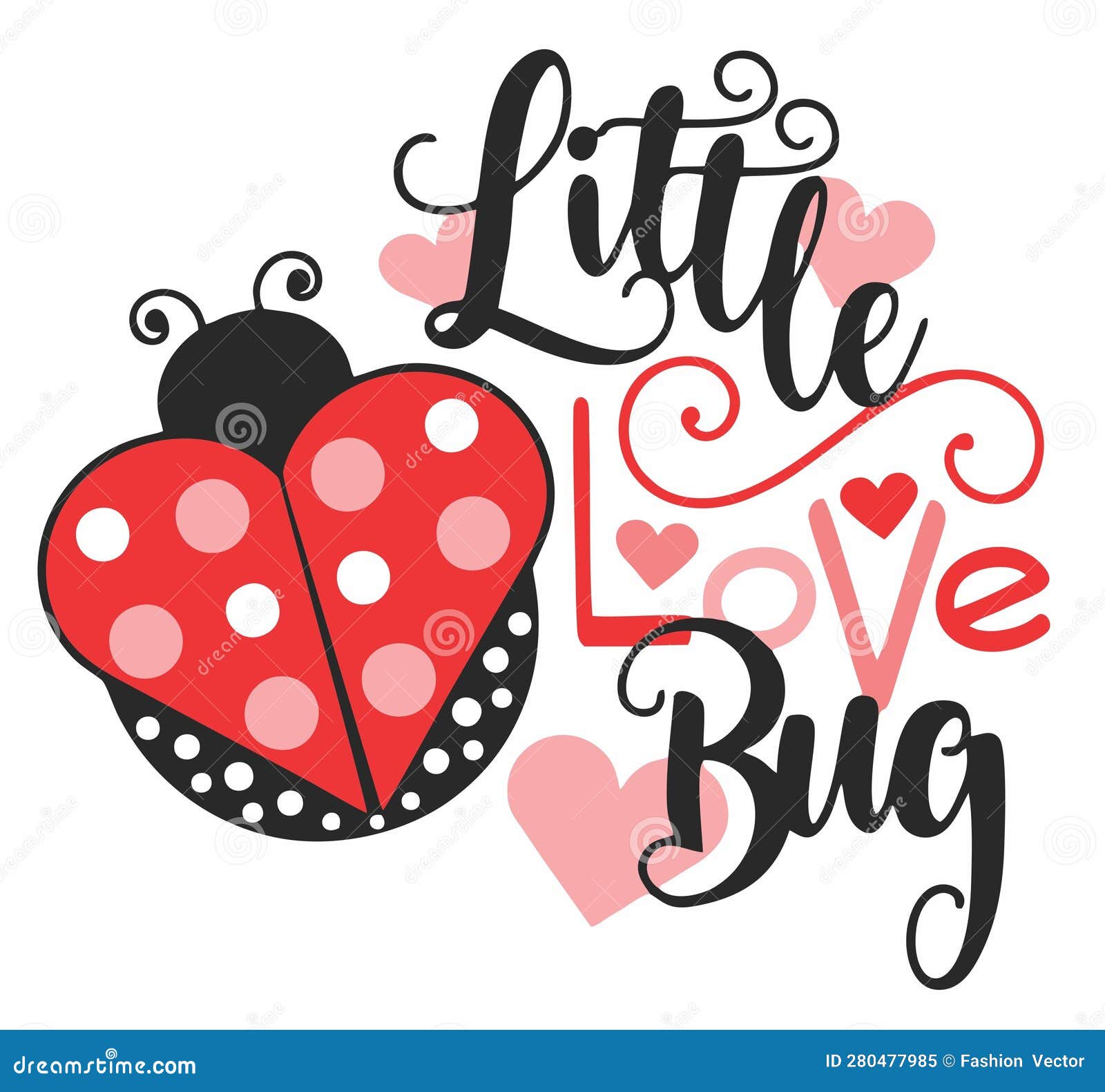 Little Lady Bug Print Vector Art Stock Vector - Illustration of ...