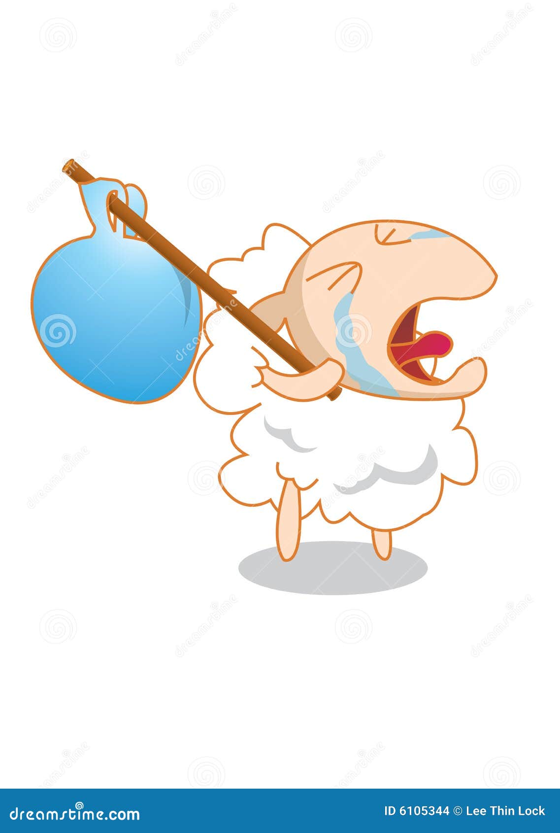Little Lamb stock vector. Illustration of sheep, cute - 6105344