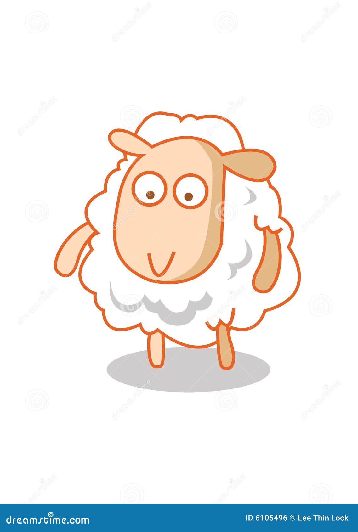Little Lamb stock vector. Illustration of cartoon, loving - 6105496