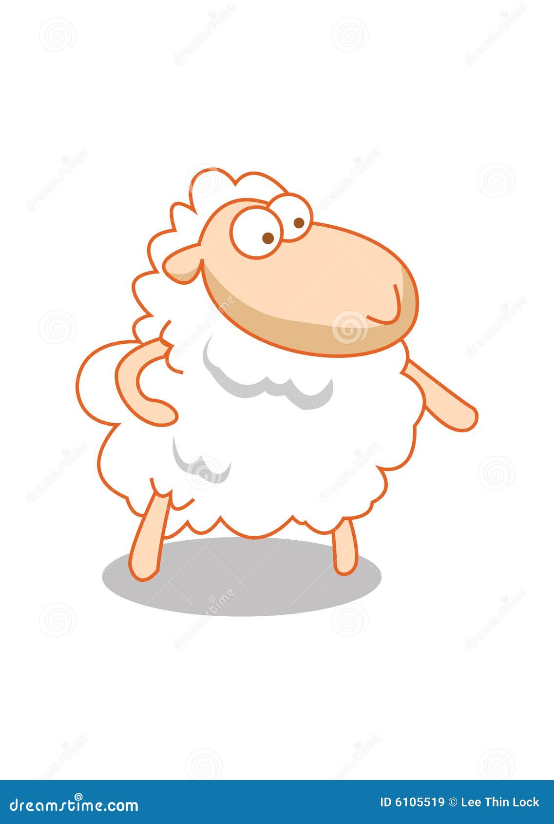 Little Lamb stock vector. Illustration of sheep, cartoon - 6105519