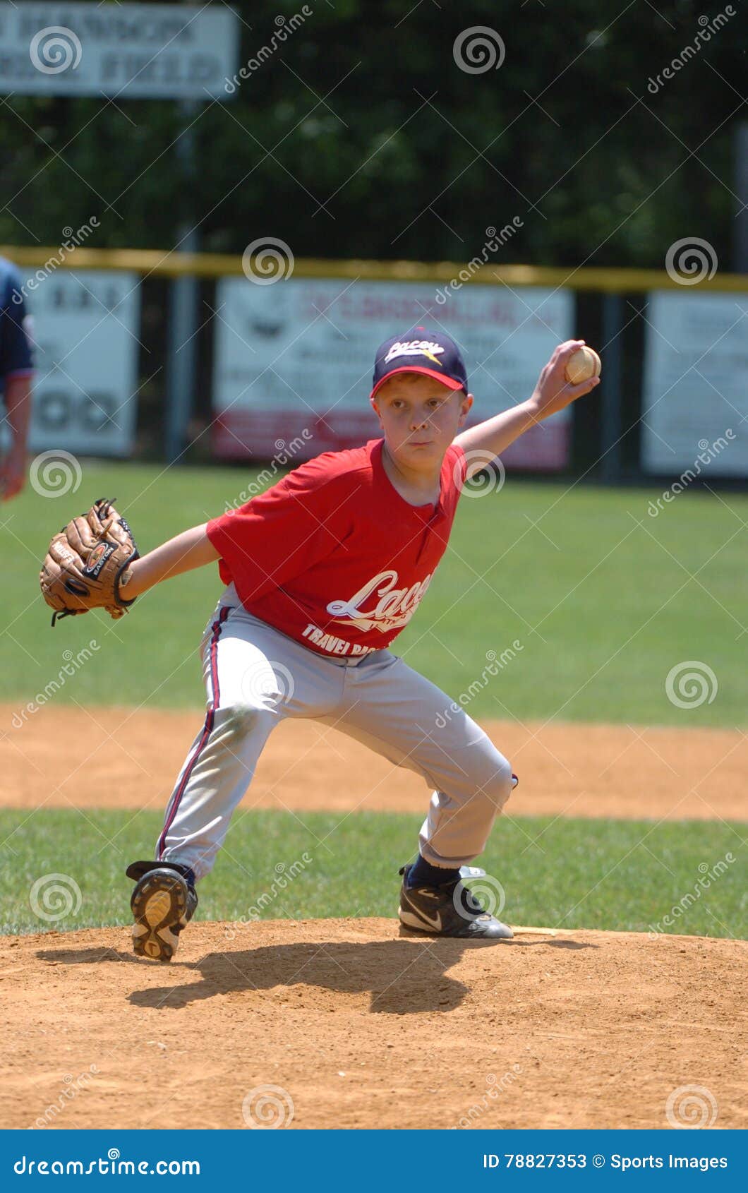 Little League Pitcher Throwing the Baseball Editorial Stock Photo ...