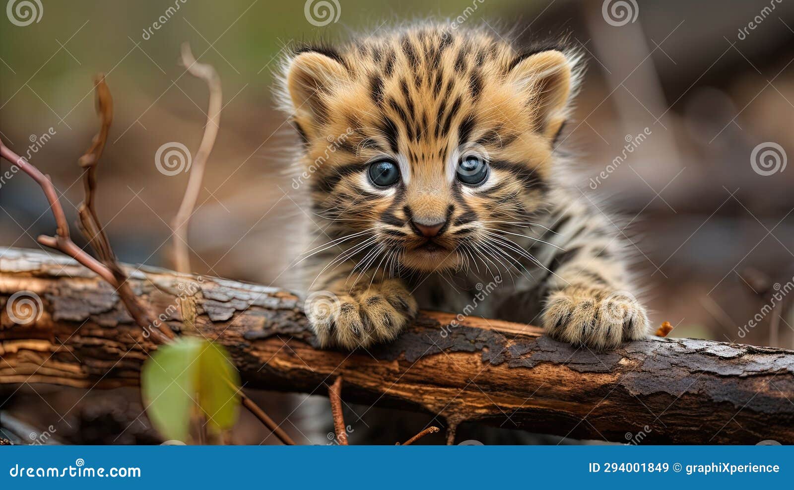 Little Leopard Cub Having Fun Stock Illustration - Illustration of ...