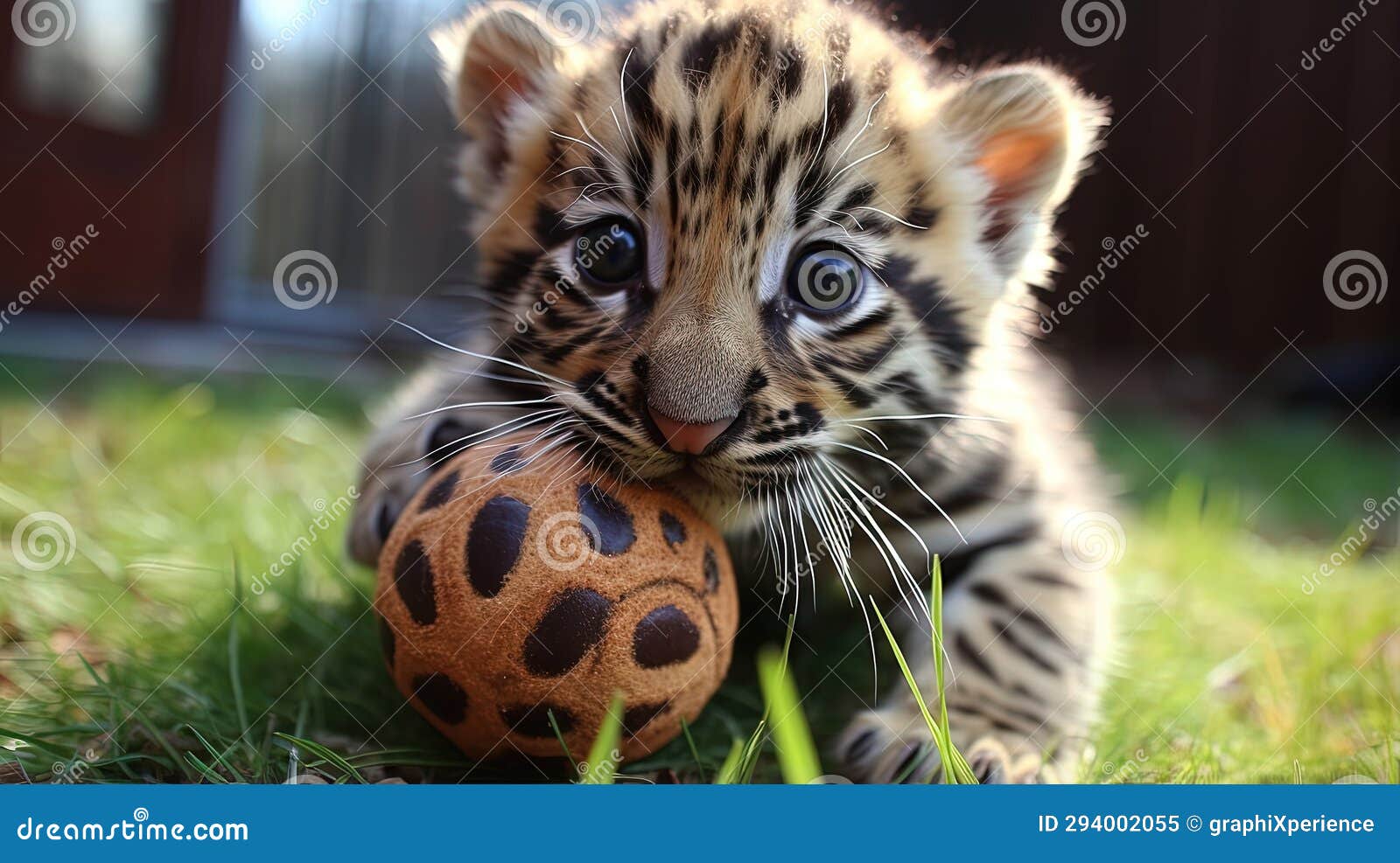 Little Leopard Cub Having Fun Stock Illustration - Illustration of ...