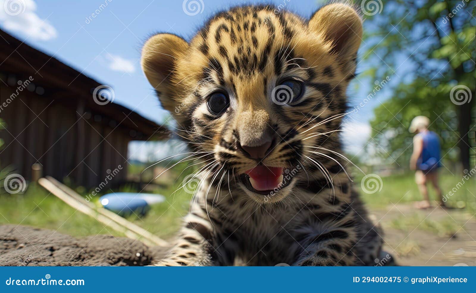 Little Leopard Cub Having Fun Stock Illustration - Illustration of ...