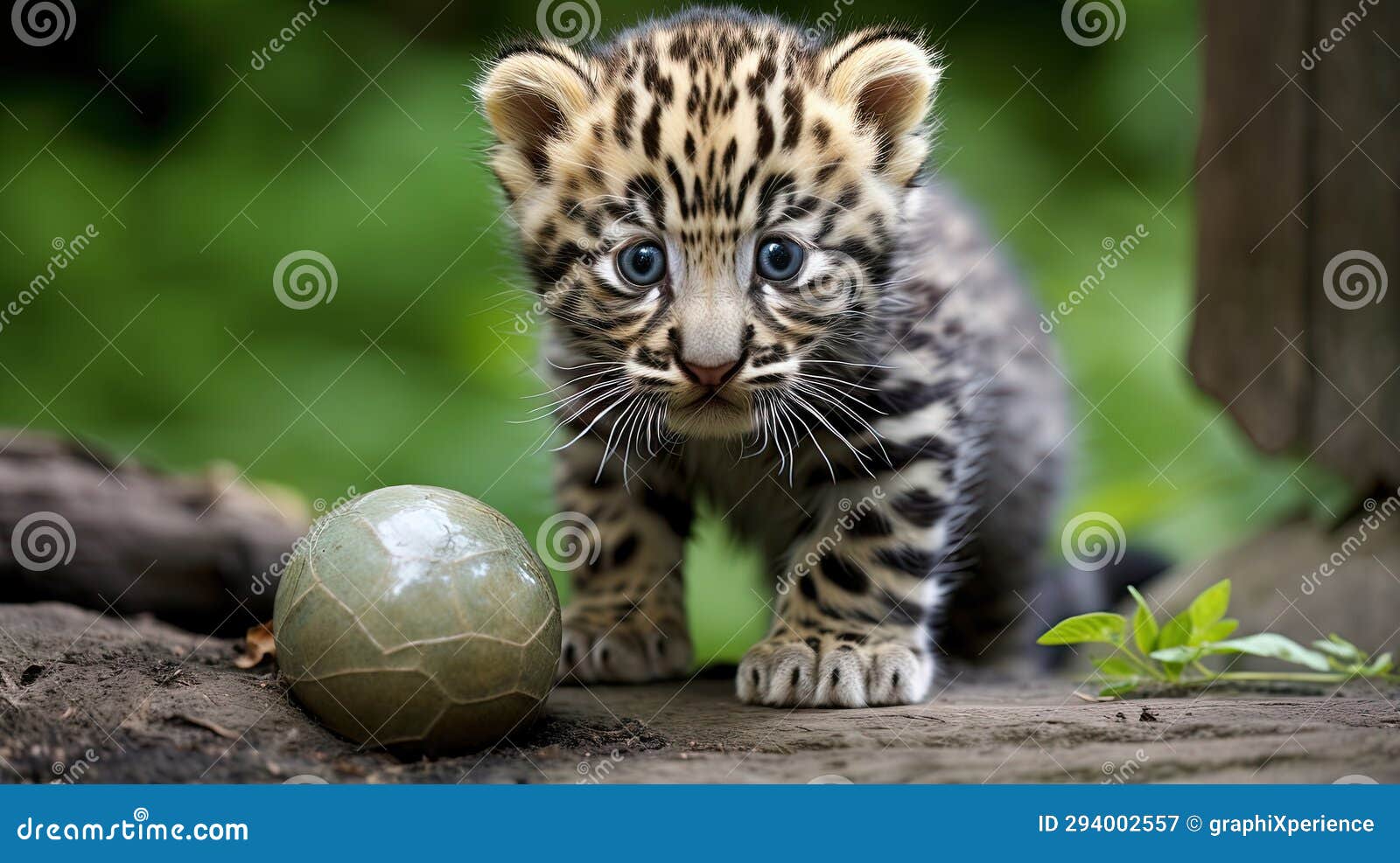 Little Leopard Cub Having Fun Stock Illustration - Illustration of ...