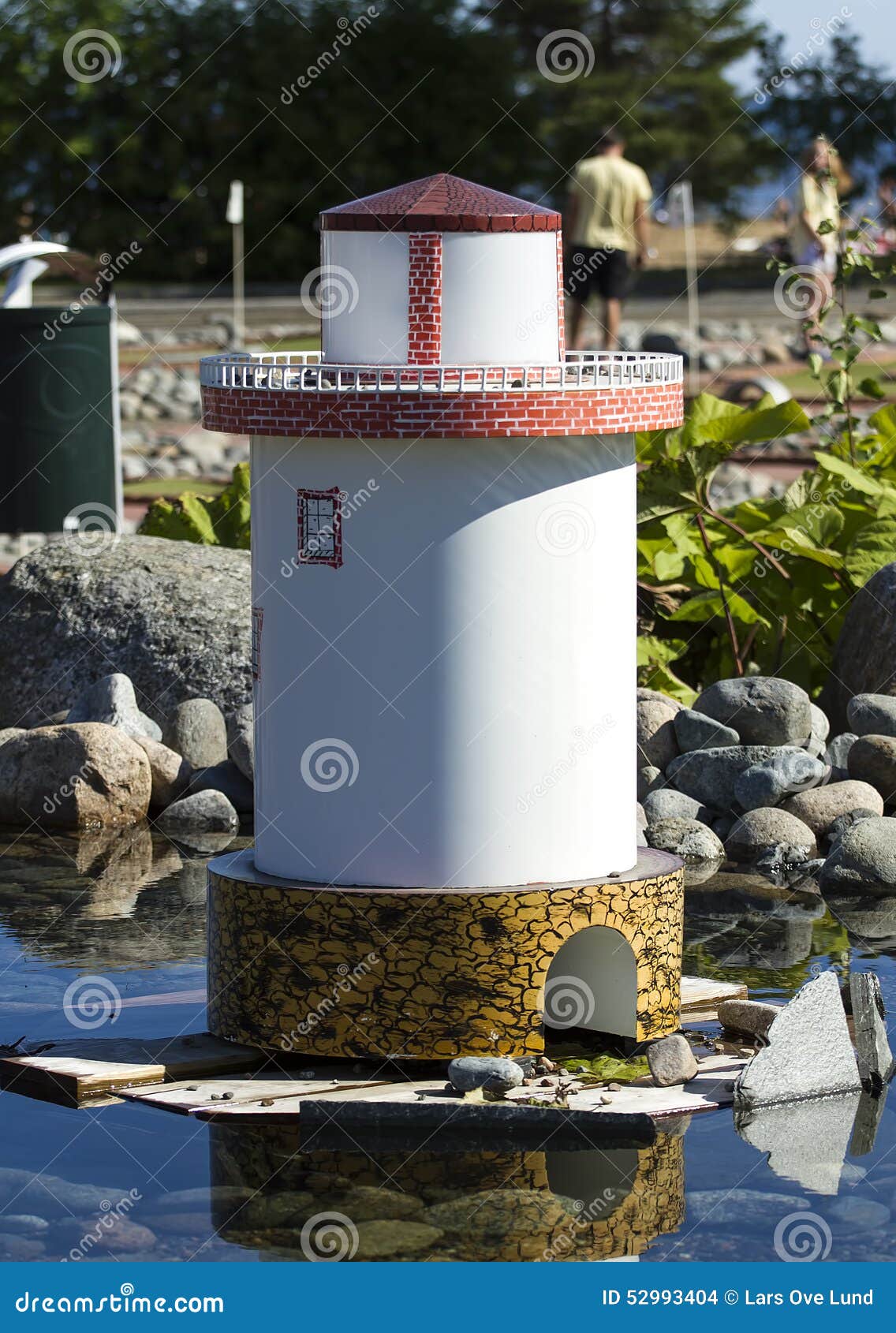 The little light house stock photo. Image of light, pond - 52993404