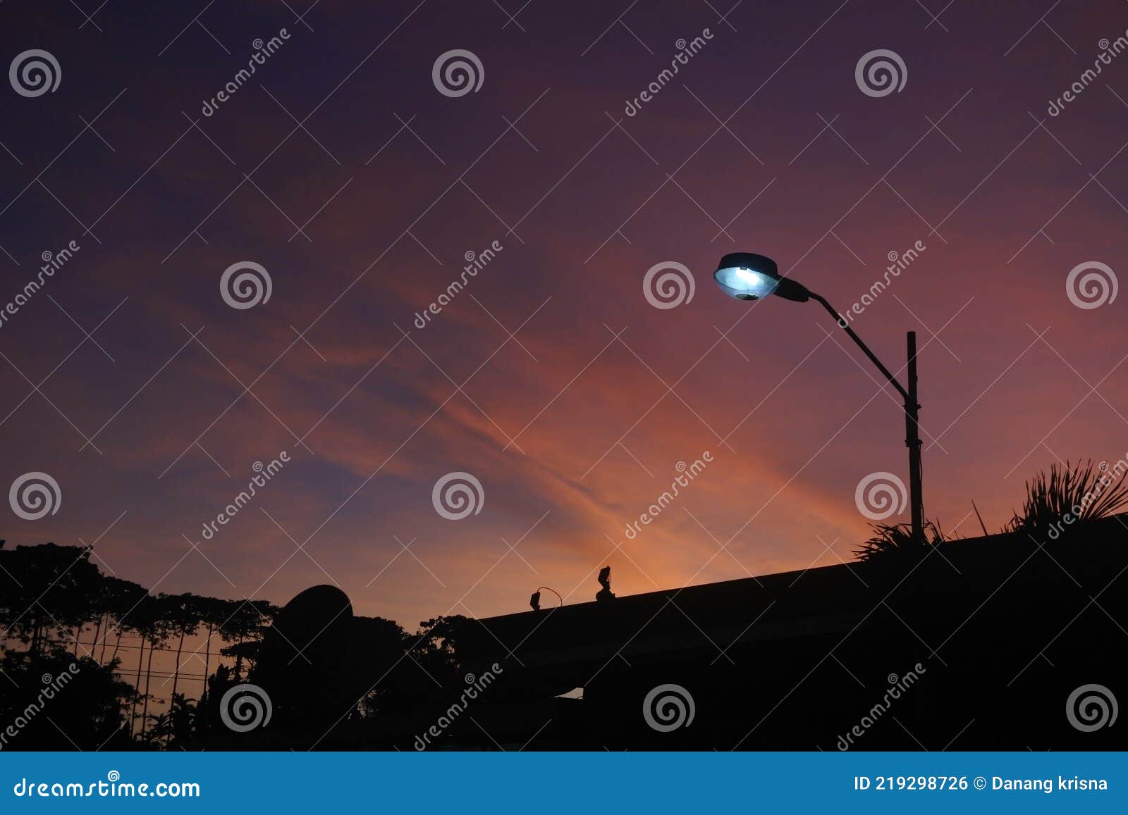 A Little Light To Light Up the Clear Afternoon Sky Stock Photo - Image ...
