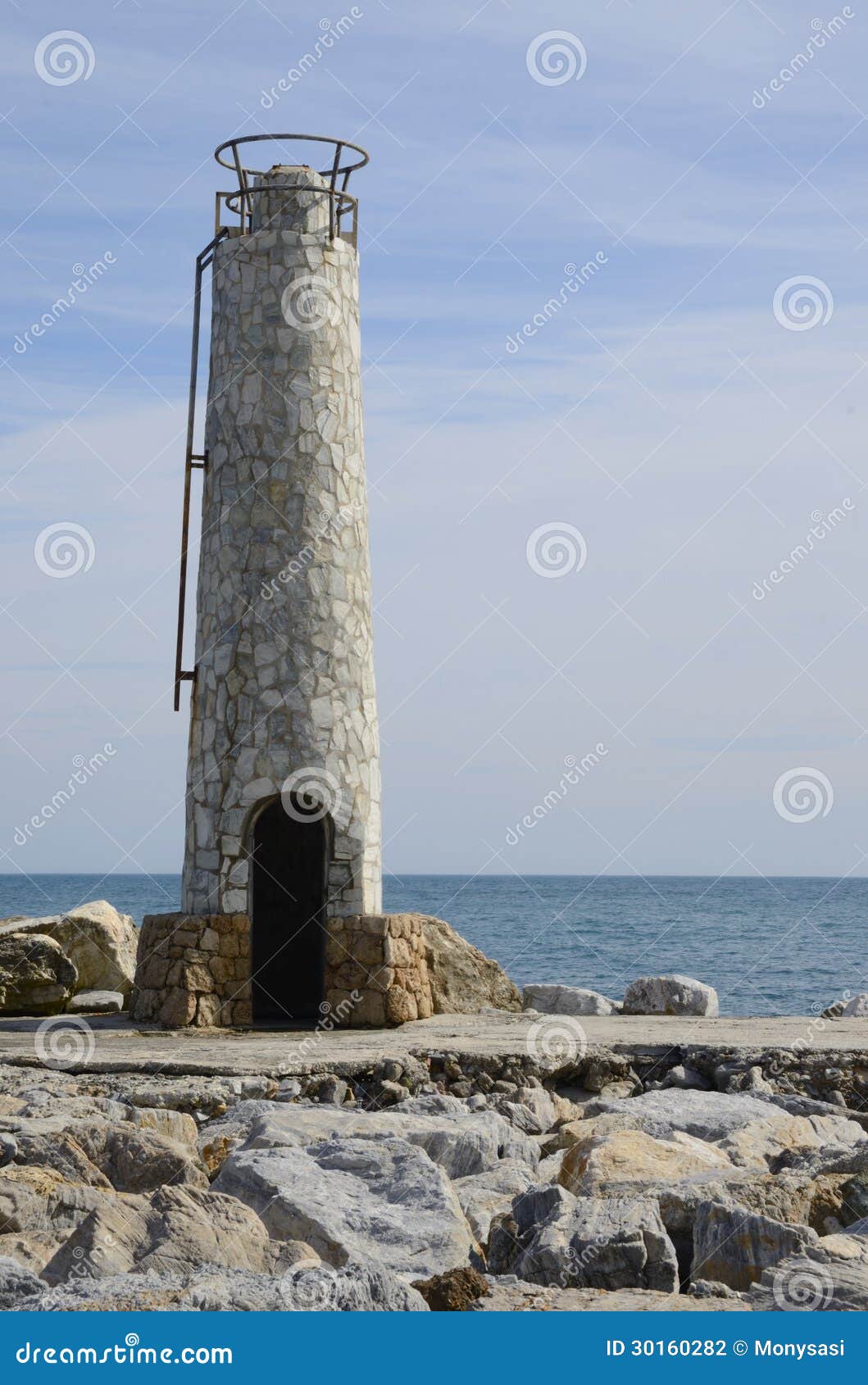 Little lighthouse stock photo. Image of horizon, malaga - 30160282