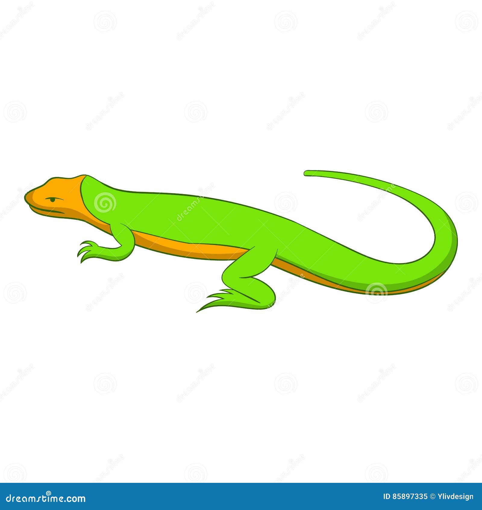 Little Lizard Icon, Cartoon Style Stock Vector - Illustration of iguana ...