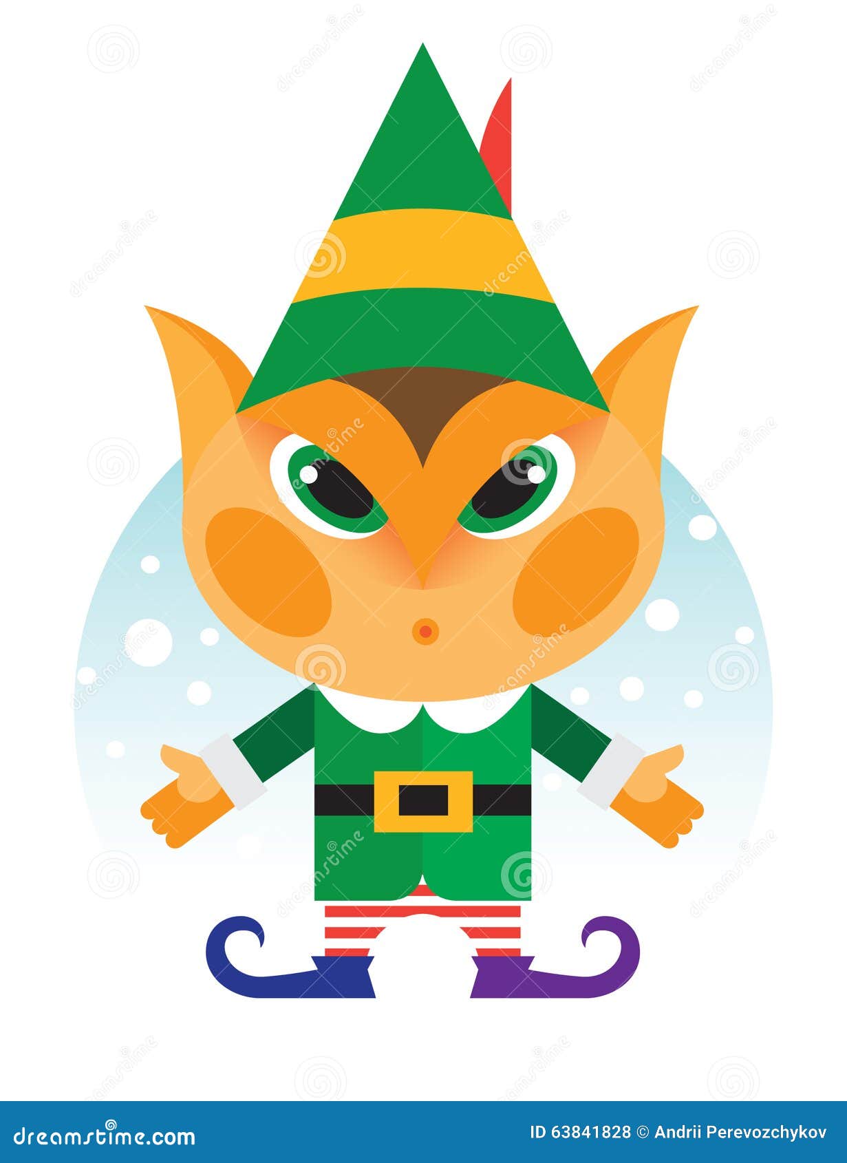 Little Magic Merry Christmas Elf Stock Vector - Illustration of year ...