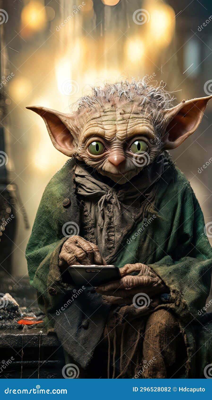 Little Malnourished Elf In Hobo Clothes Stock Photo | CartoonDealer.com ...