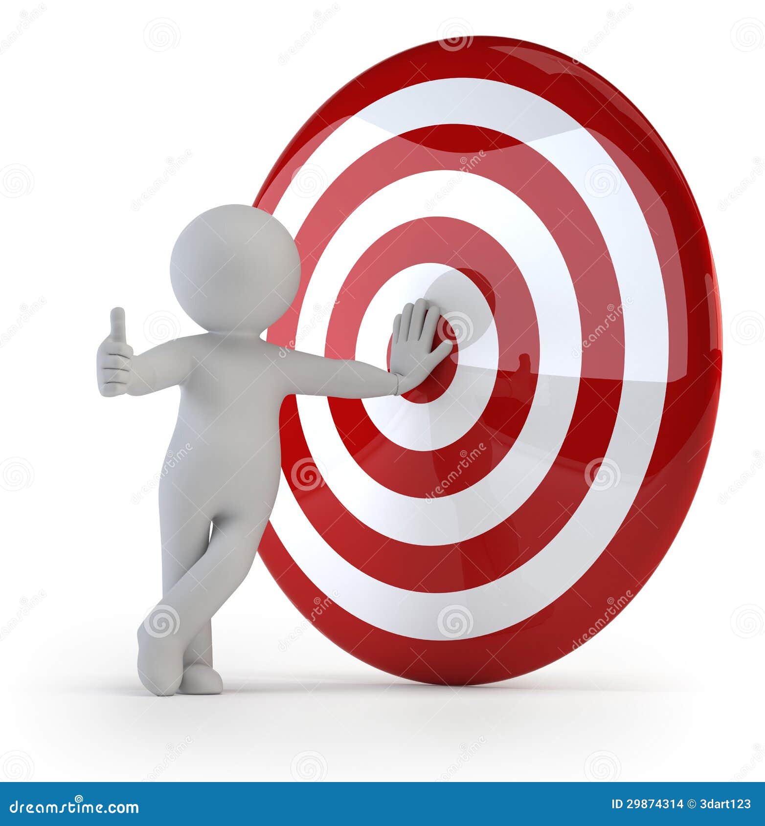 3d Small People - at the Goal Stock Illustration - Illustration of ...